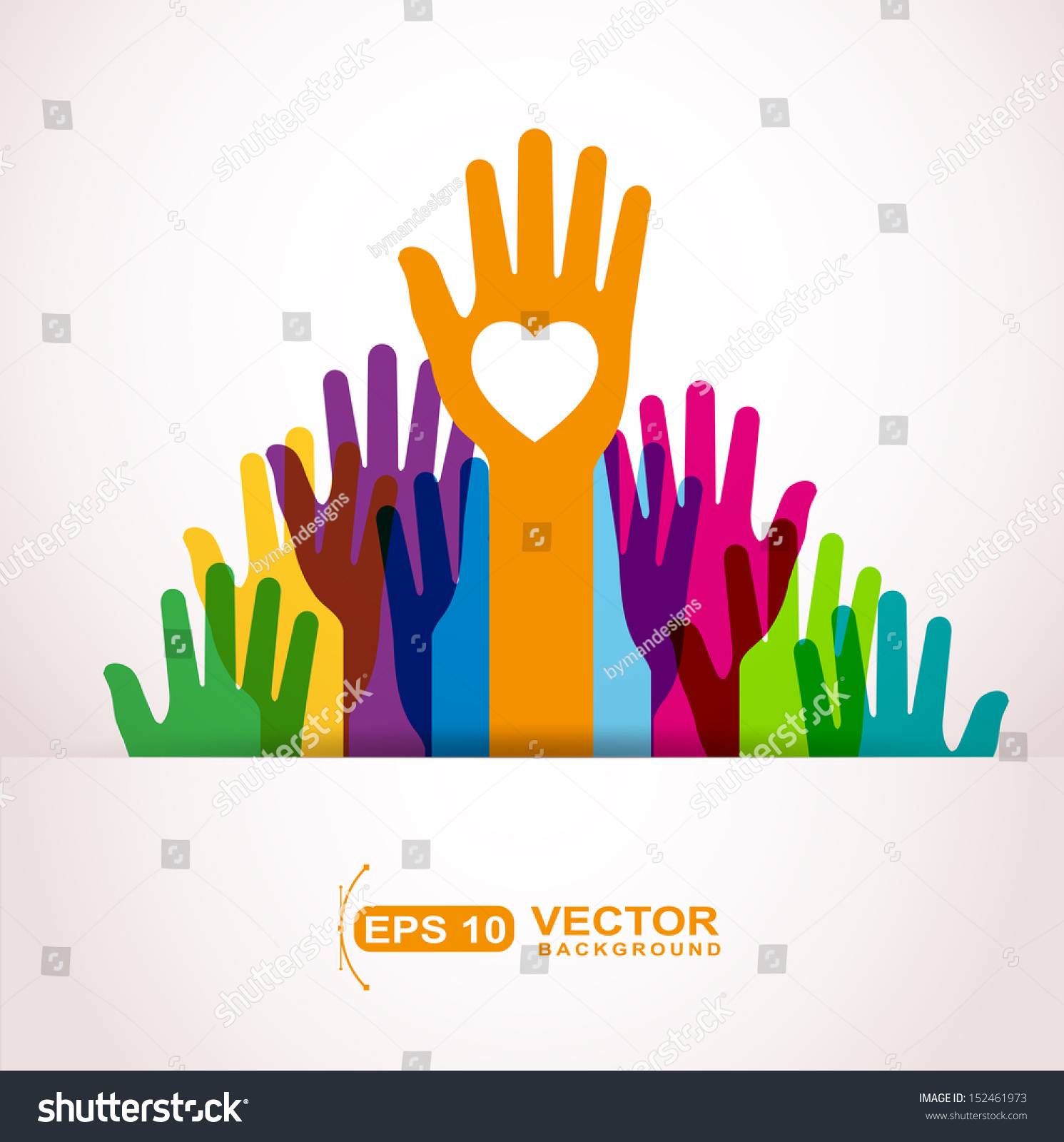 Colors Hands Stock Vector (Royalty Free) 152461973 | Shutterstock