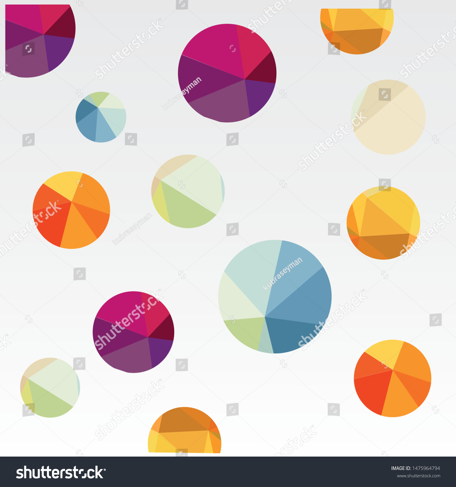 Colors Triangle Round Design Background Stock Vector (Royalty Free ...