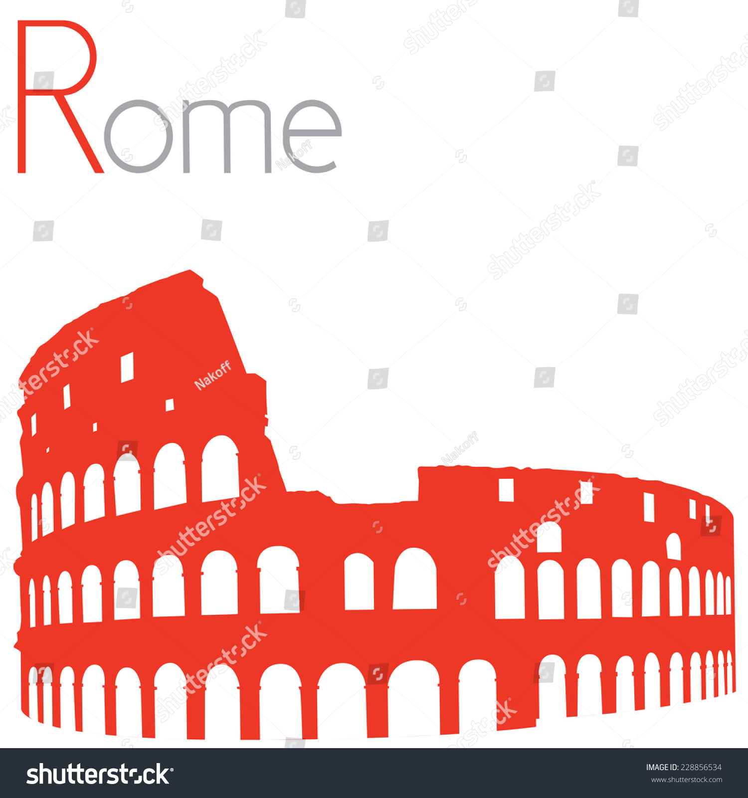 Colosseum Vector Illustration Stock Vector (Royalty Free) 228856534 ...