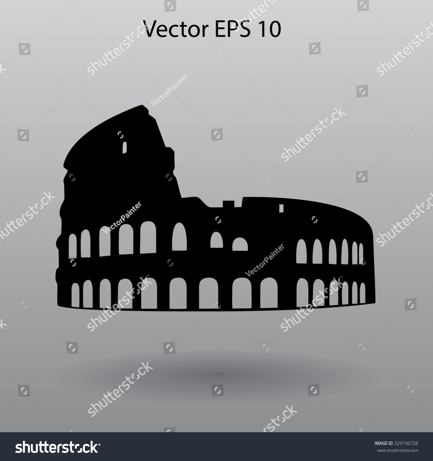 Colosseum Vector Illustration Stock Vector (Royalty Free) 329196728