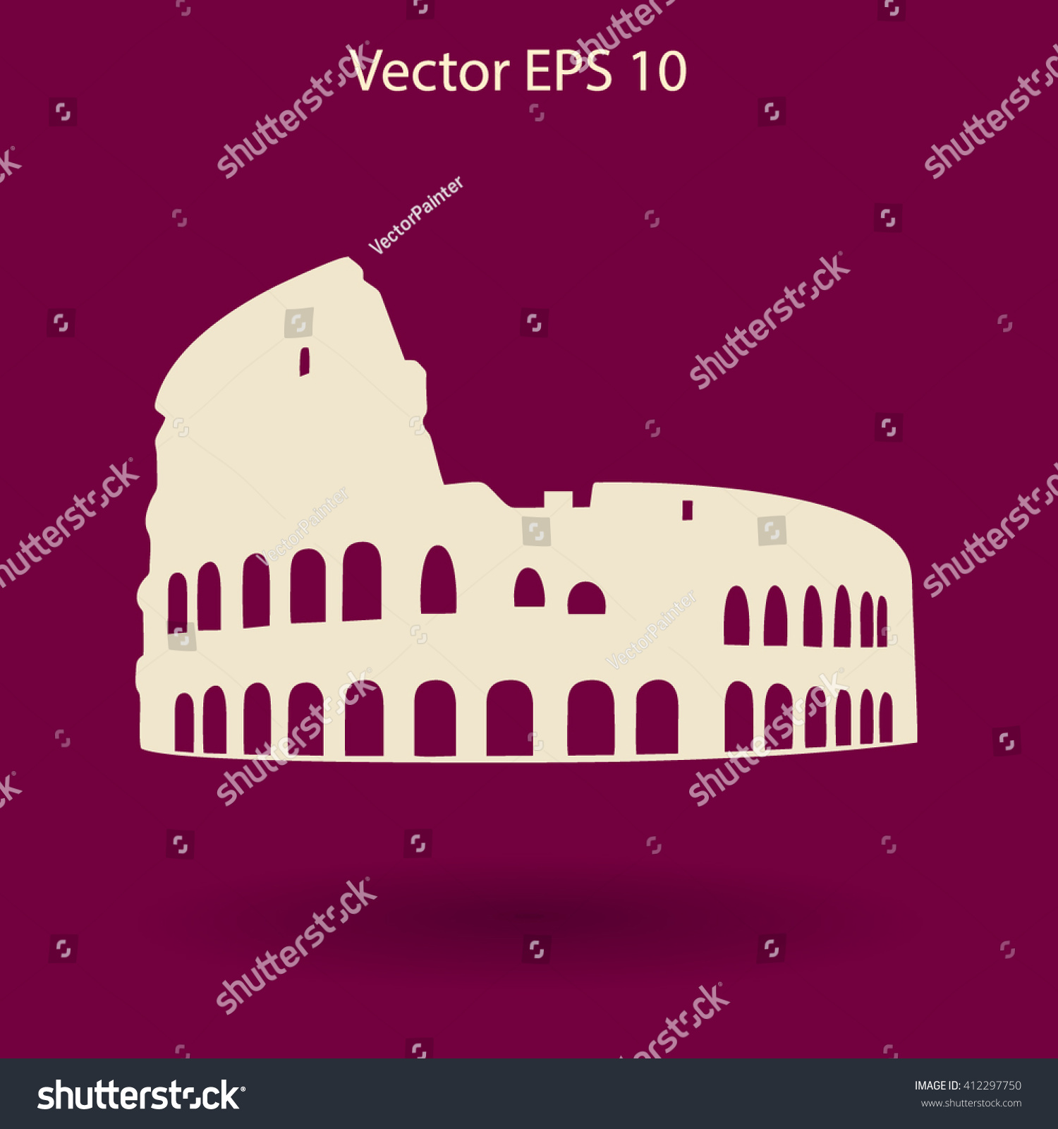Colosseum Vector Illustration Stock Vector (Royalty Free) 412297750 ...