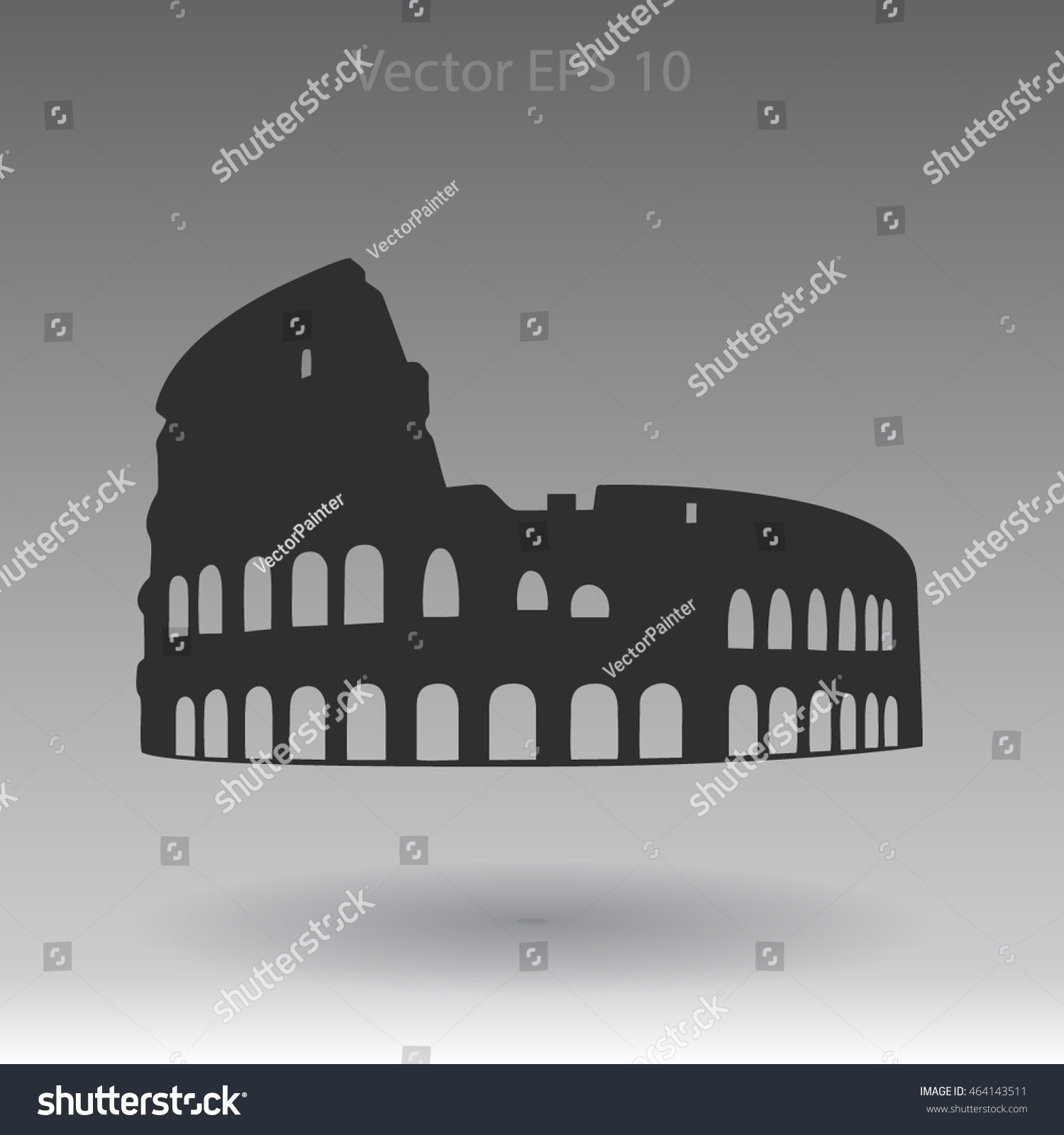 Colosseum Vector Illustration Stock Vector (Royalty Free) 464143511 ...