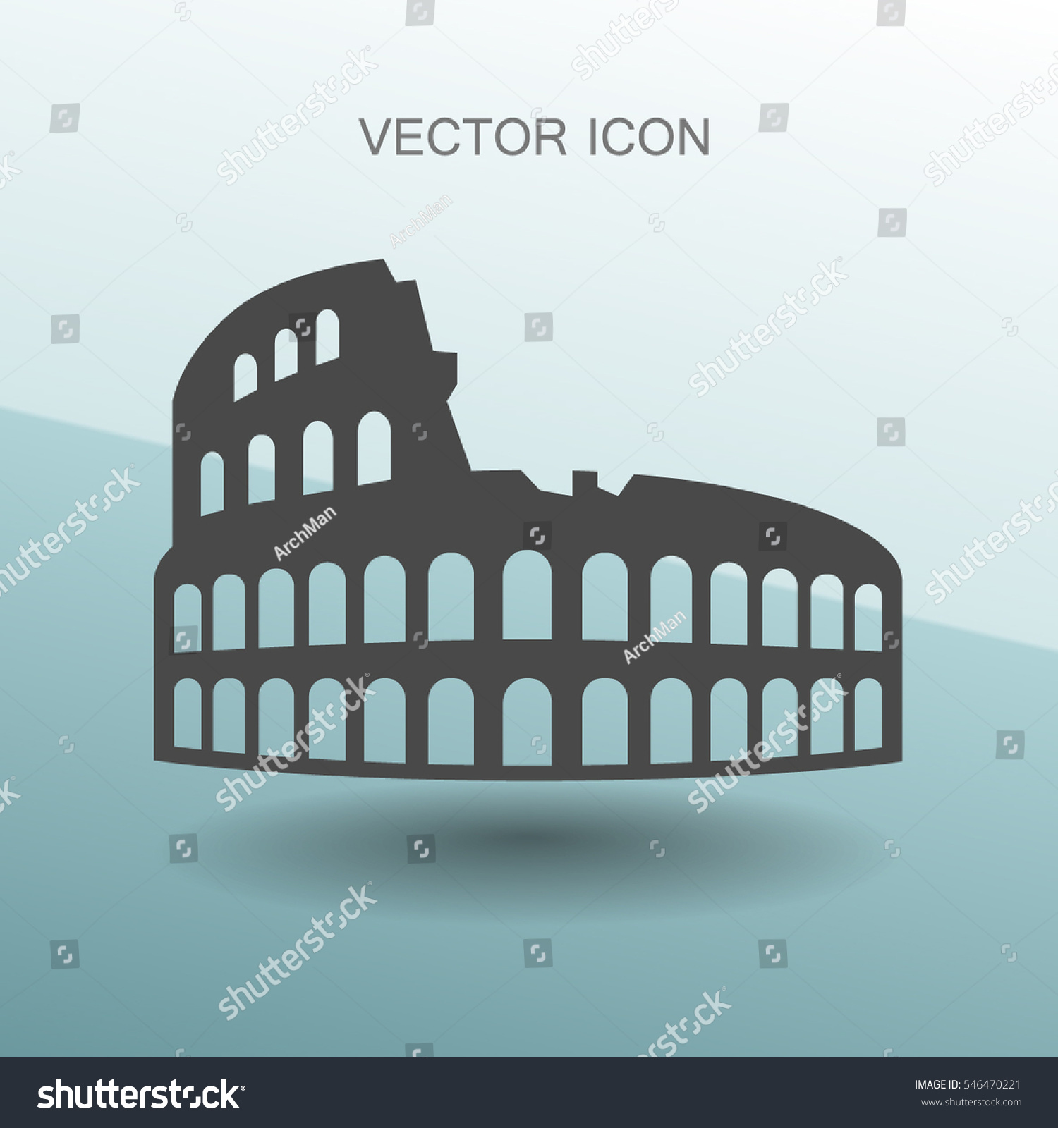 Colosseum Vector Illustration Stock Vector (Royalty Free) 546470221