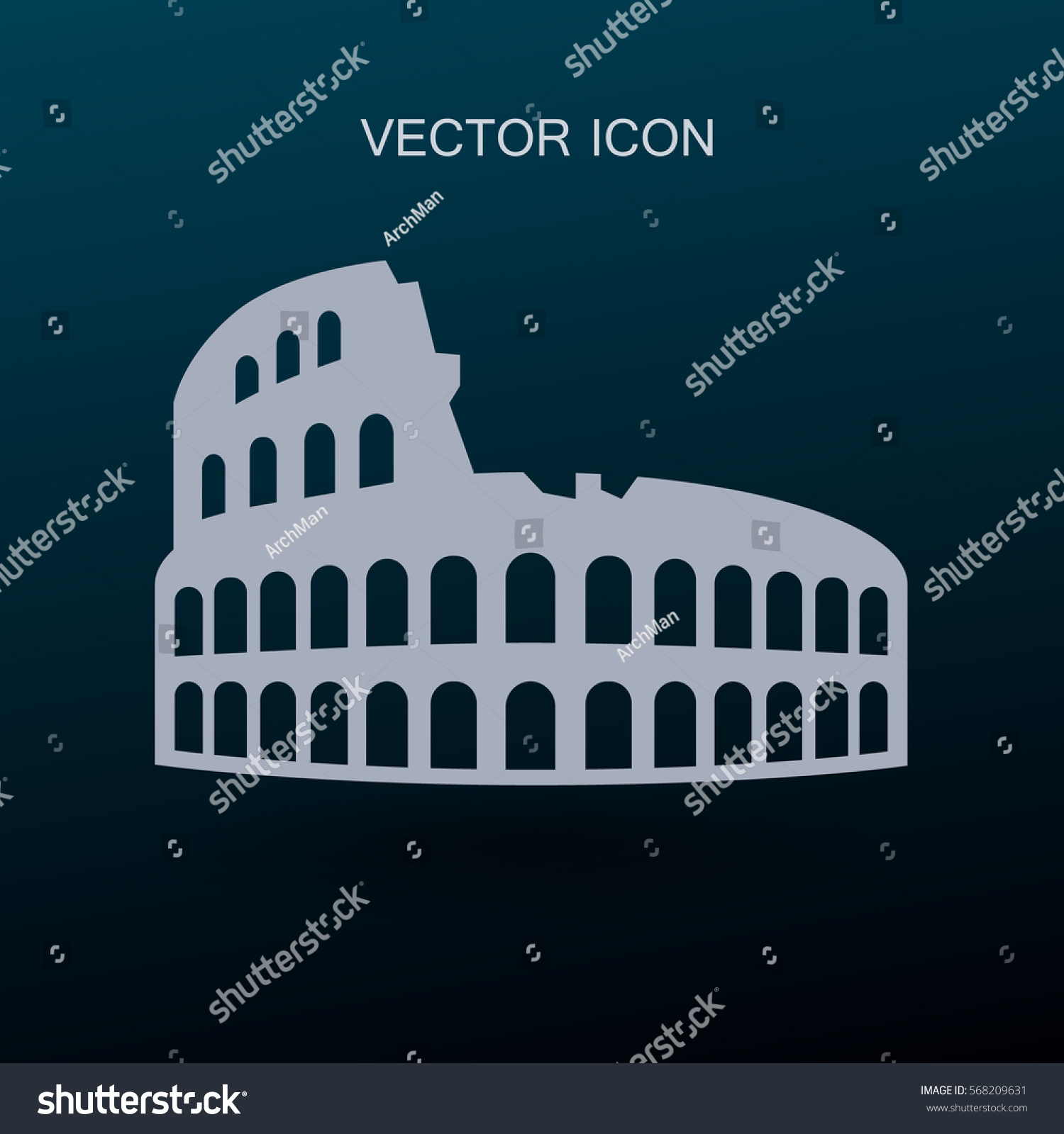 Colosseum Vector Illustration Stock Vector (Royalty Free) 568209631 ...