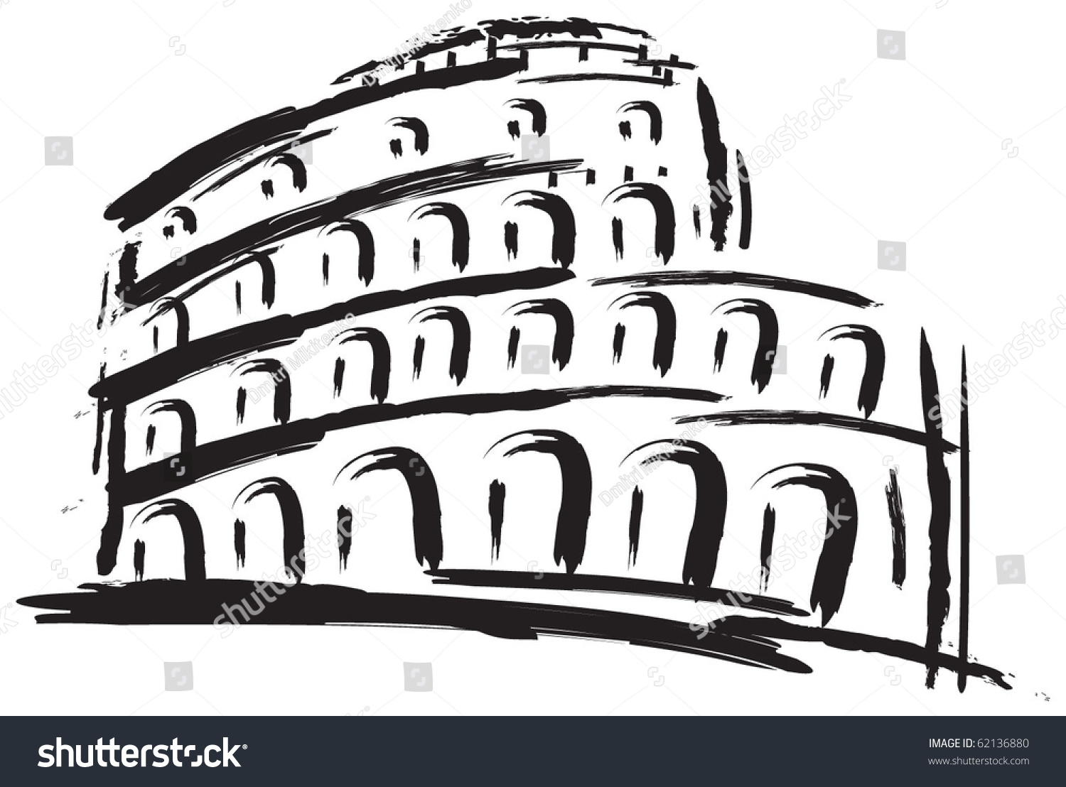 Colosseum Vector Illustration Stock Vector (Royalty Free) 62136880 ...