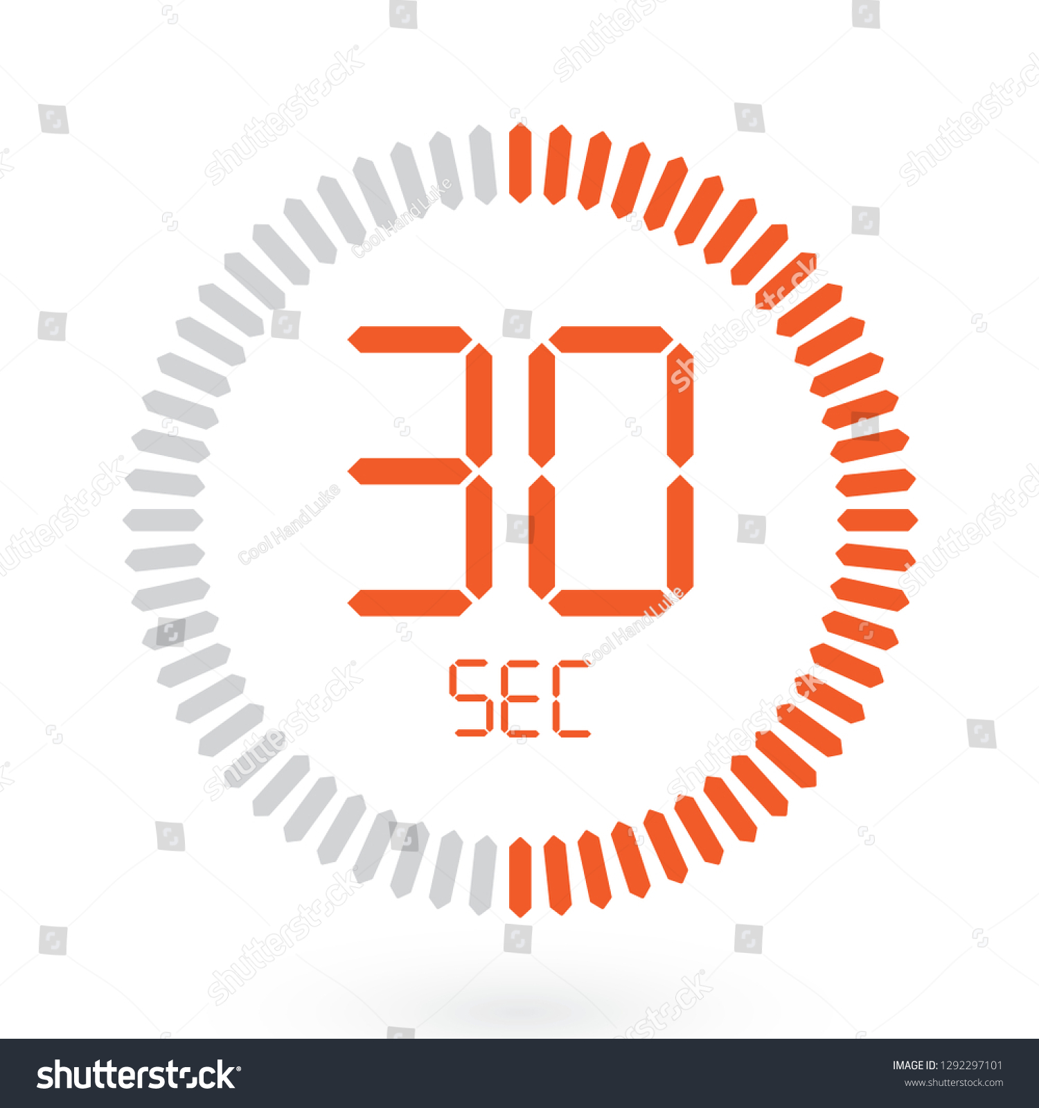 Coloured Digital Countdown Timer Vector Icon Stock Vector (Royalty Free ...