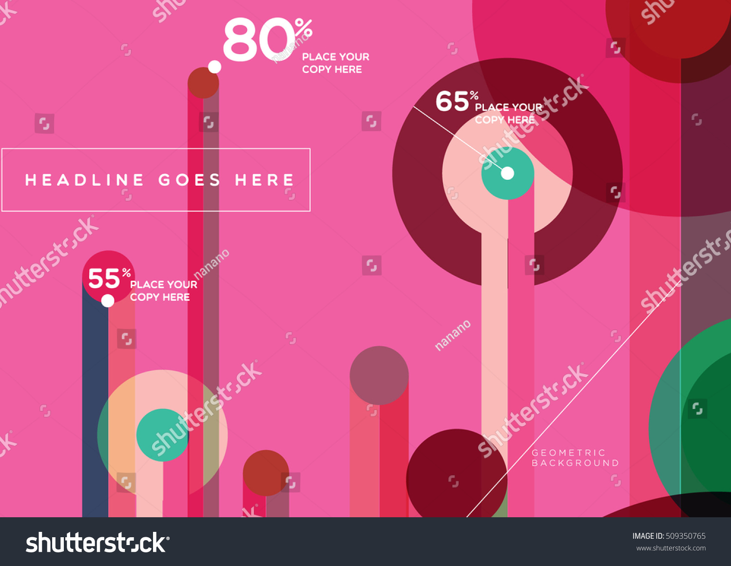 Colourful Chart Design Infographics Elements Charts Stock Vector ...