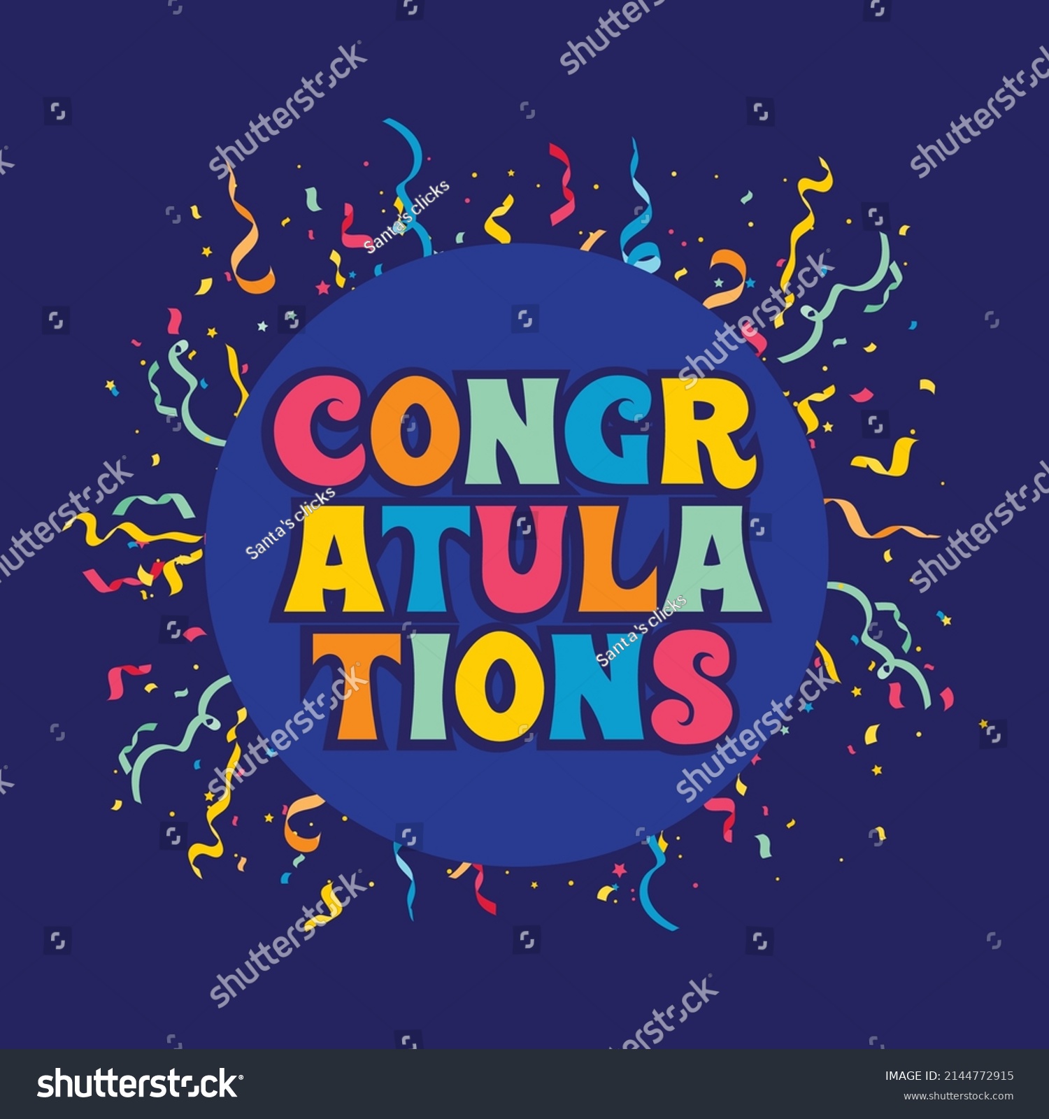 Colourful Congratulations Confetti Vector Stock Vector (Royalty Free ...