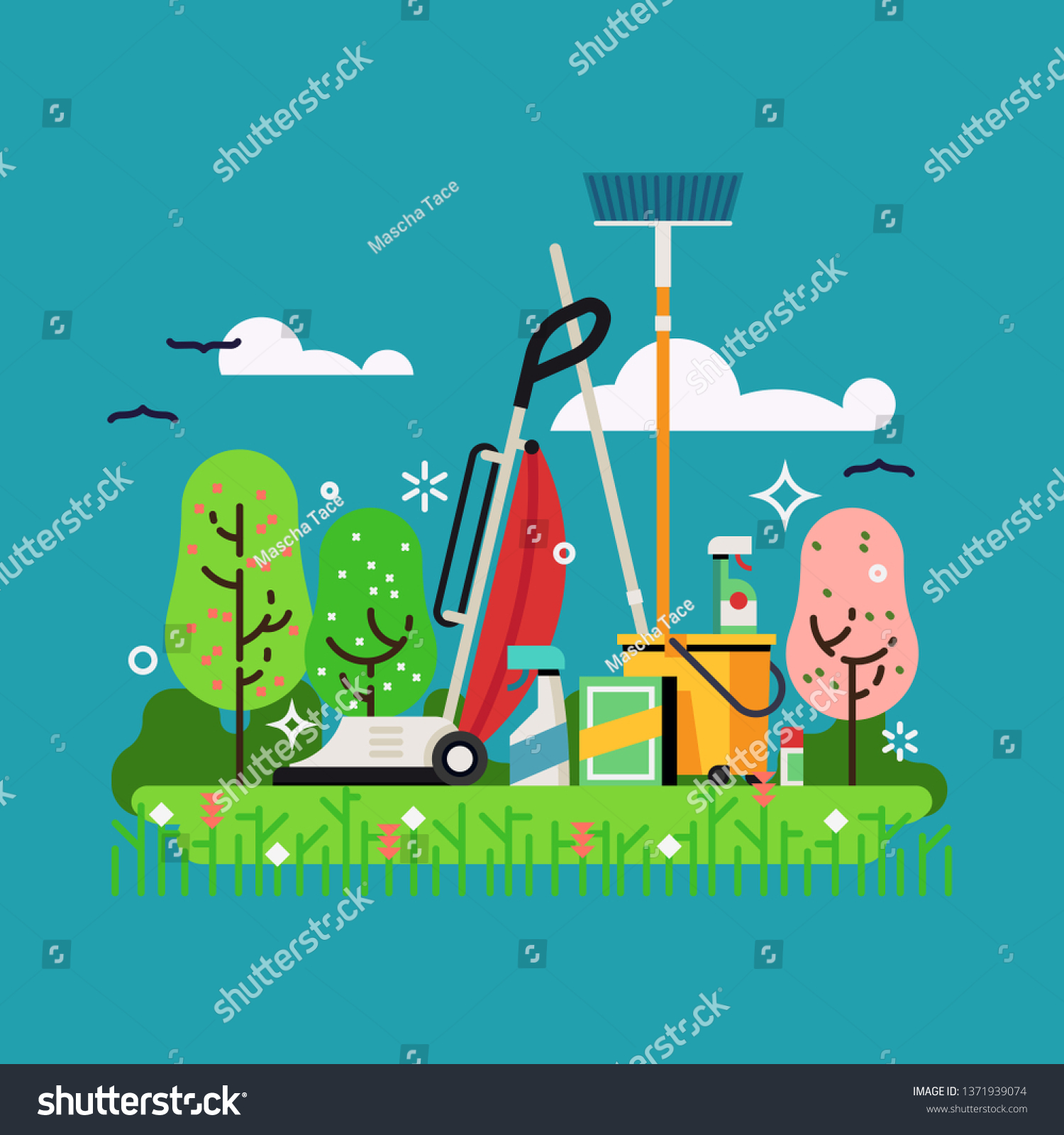 Colourful Flat Design Vector Visual On Stock Vector (Royalty Free ...