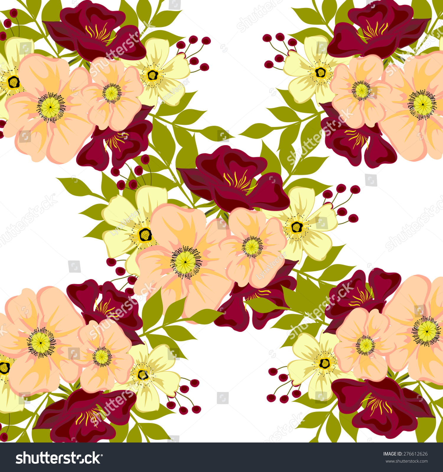 Colourful Flower Background Stock Vector (Royalty Free) 276612626 ...