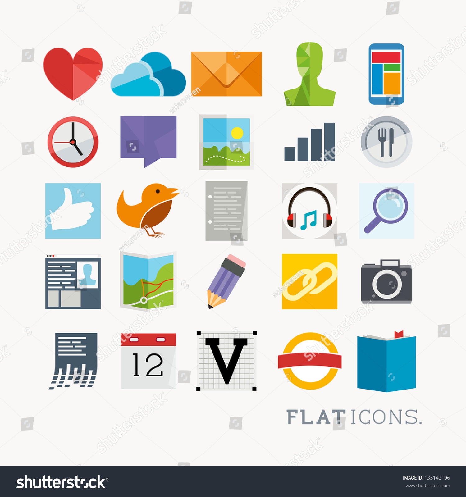 Colourful Icon Designs Modern Styled Vector Stock Vector (Royalty Free ...