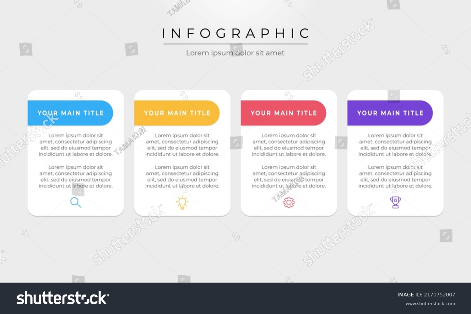 Colourful Infographic Steps Text Boxes Stock Vector (Royalty Free ...