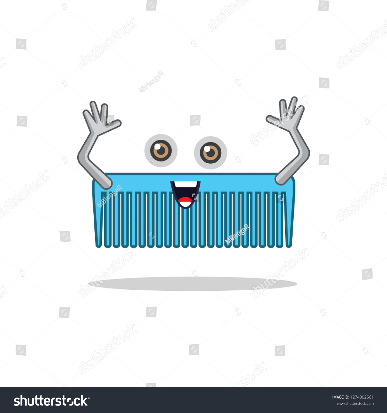 Comb Character Cartoon Stock Vector (Royalty Free) 1274002561 ...