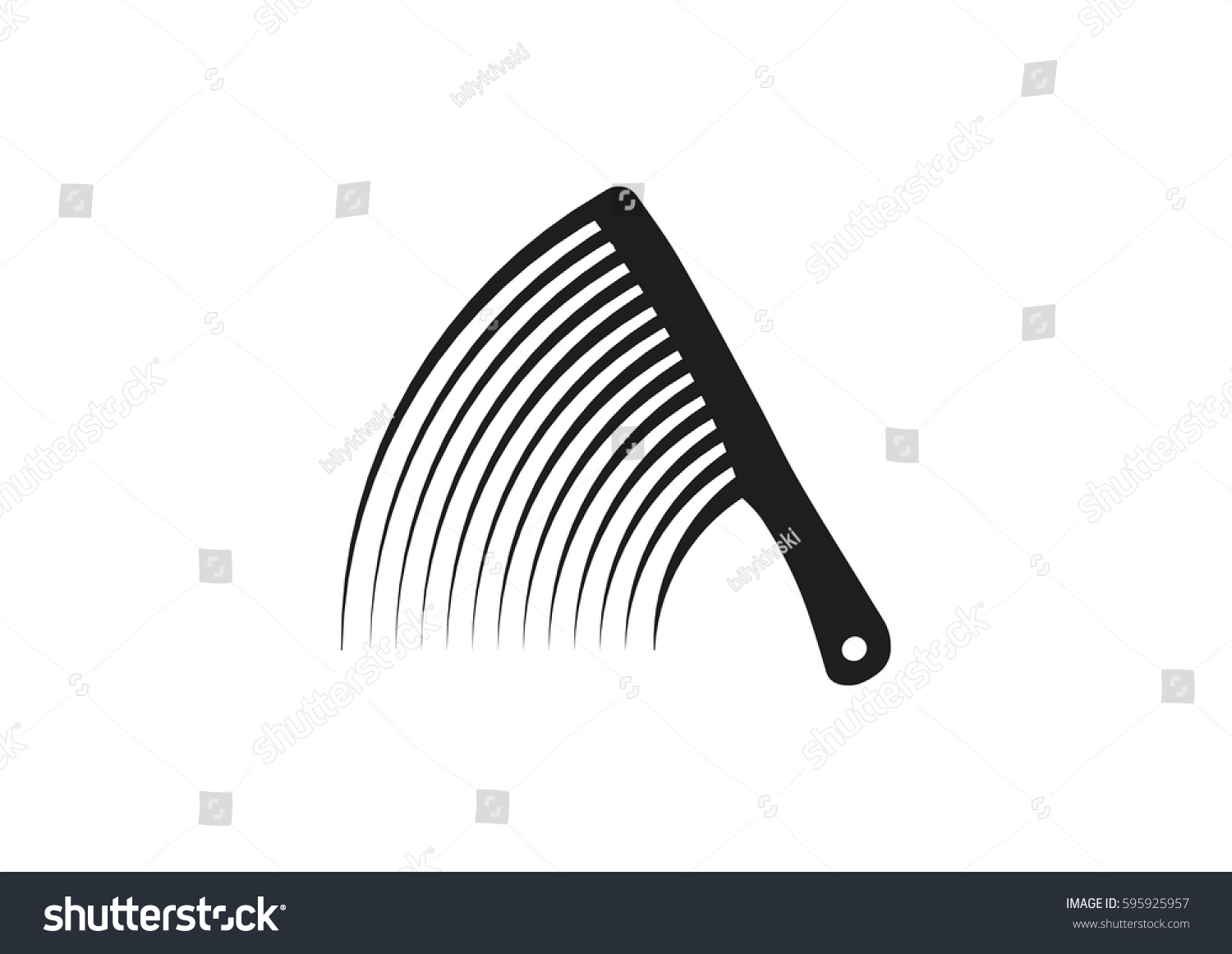 Comb Circle Icon Logo Vector Design Stock Vector (Royalty Free) 595925957