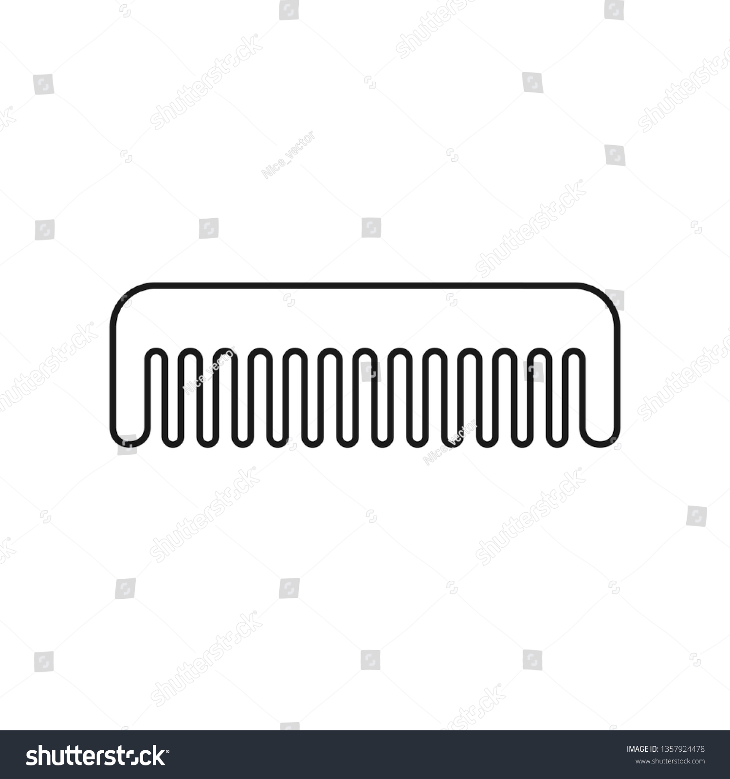 Comb Graphic Design Template Vector Isolated Stock Vector (Royalty Free ...