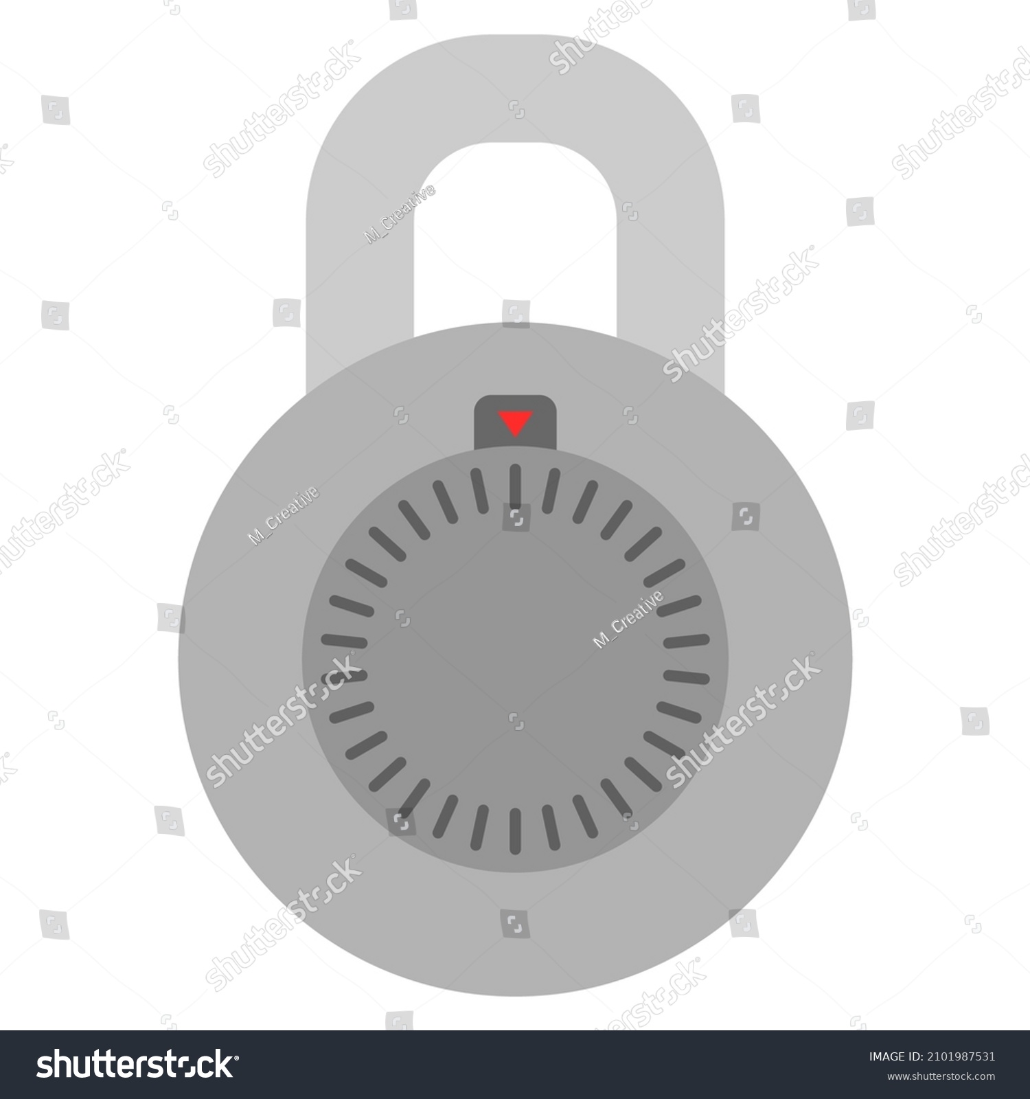 Combination Lock Flat Clipart Vector Illustration Stock Vector (Royalty ...