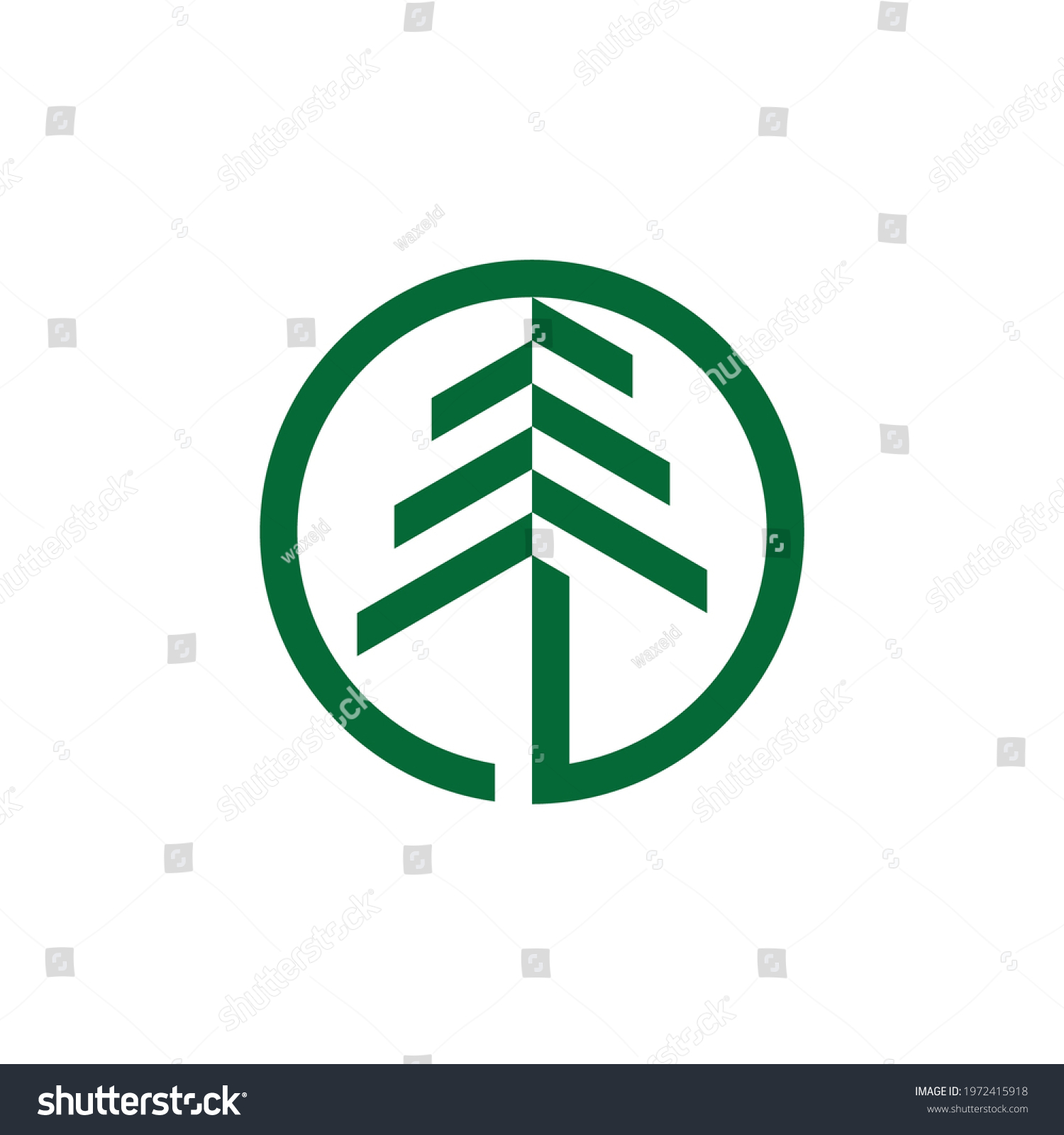 Combination Tree Arrow Circle Logo Vector Stock Vector (Royalty Free ...