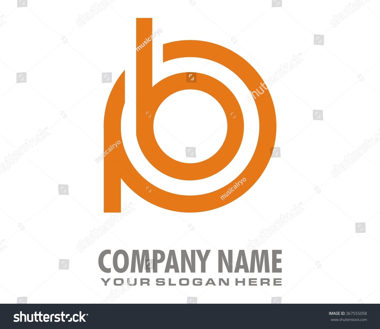 Vektor Stok Combination Typography Font Logo Vector (Tanpa Royalti ...