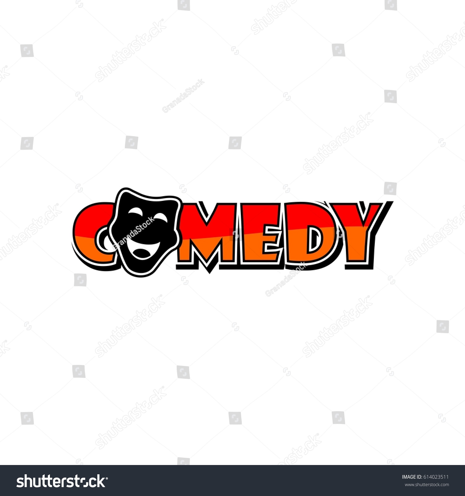 Comedy Letter Logo Design Stock Vector (Royalty Free) 614023511