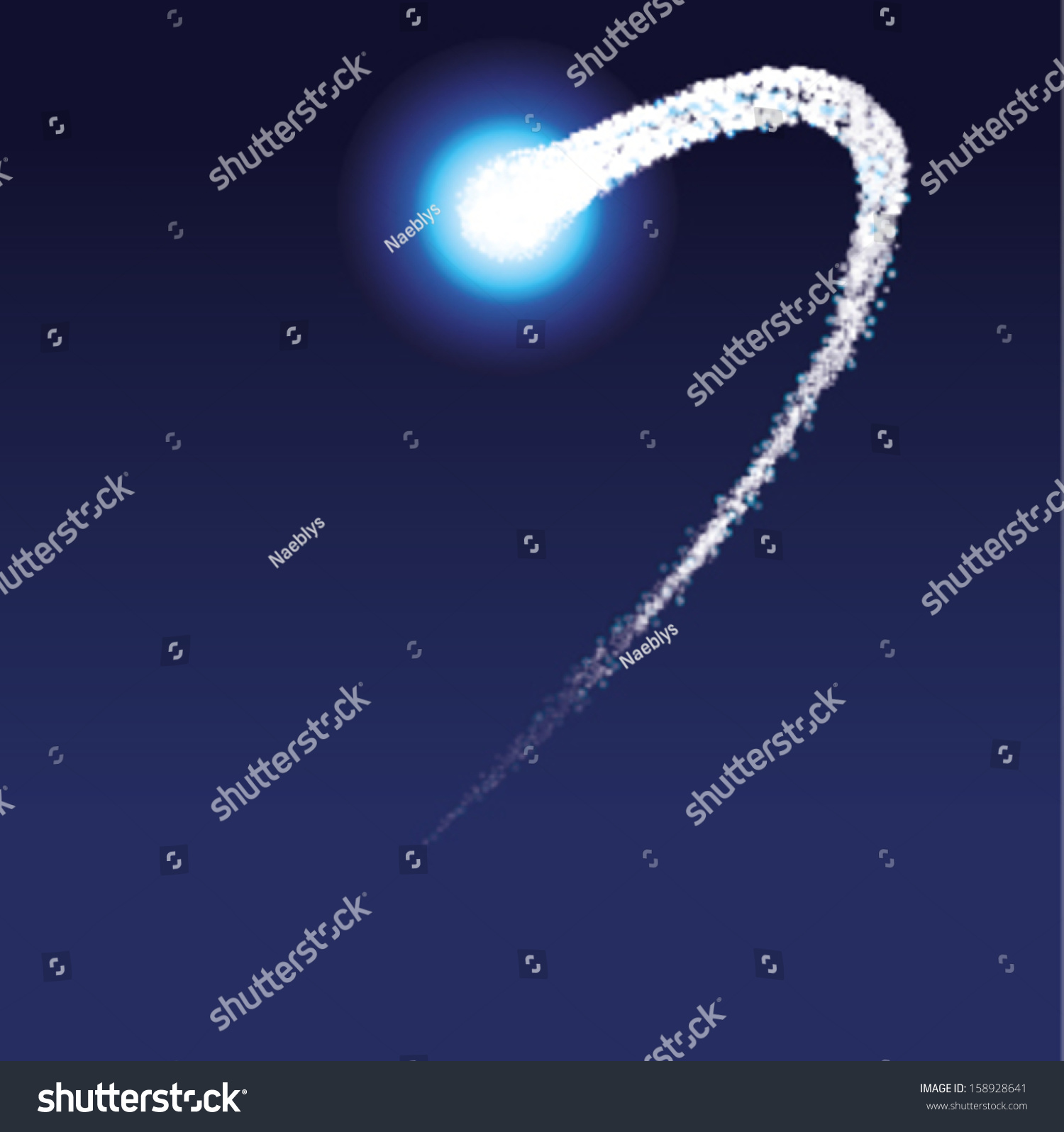 Comet Sky Stock Vector (Royalty Free) 158928641