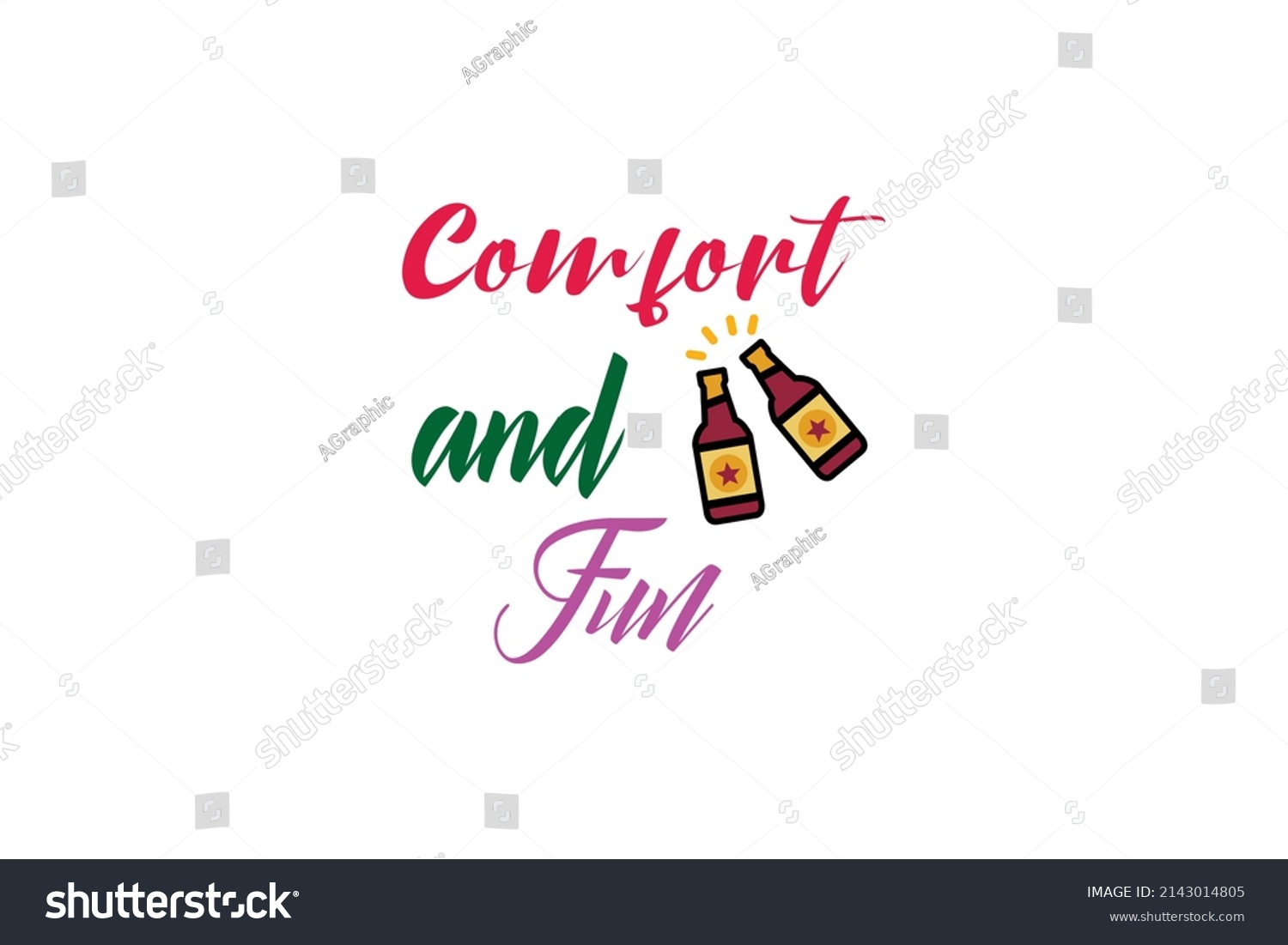 Comfort Fun Quotes Creative Vector Typography Stock Vector (Royalty ...