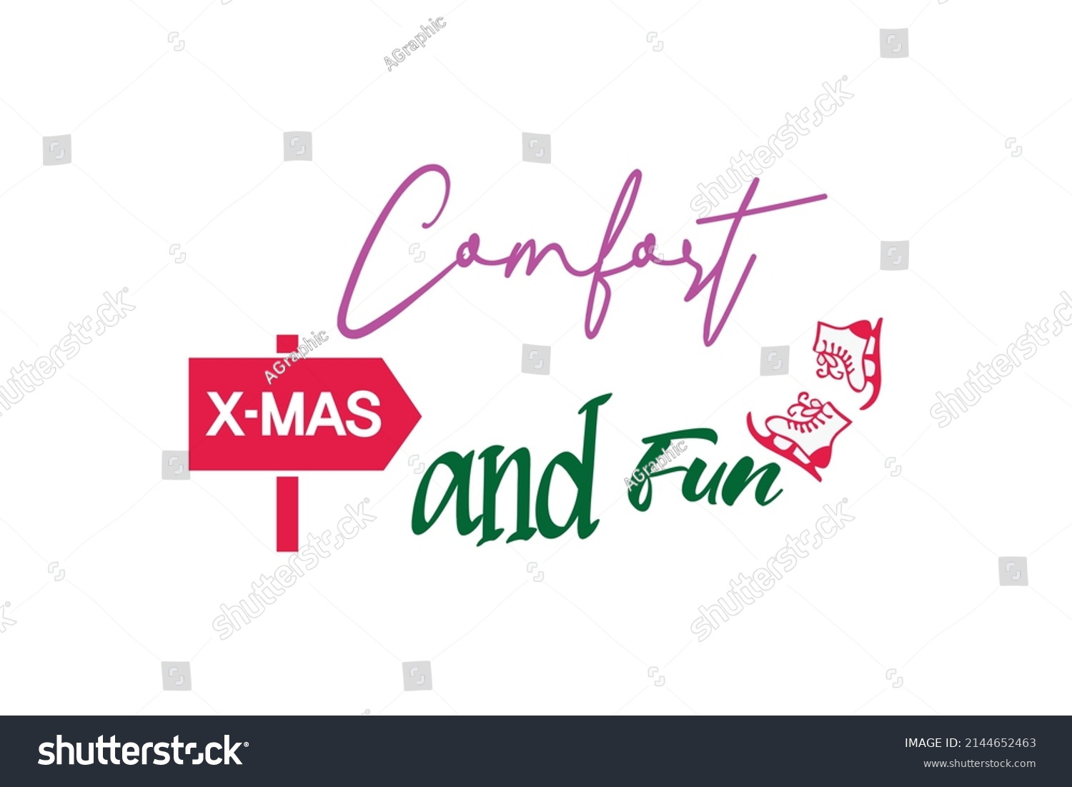 Comfort Fun Quotes Creative Vector Typography Stock Vector (Royalty ...