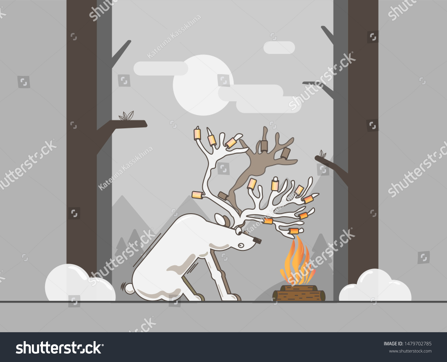 Comic Book Animals Forest Nature Stock Vector (Royalty Free) 1479702785 ...
