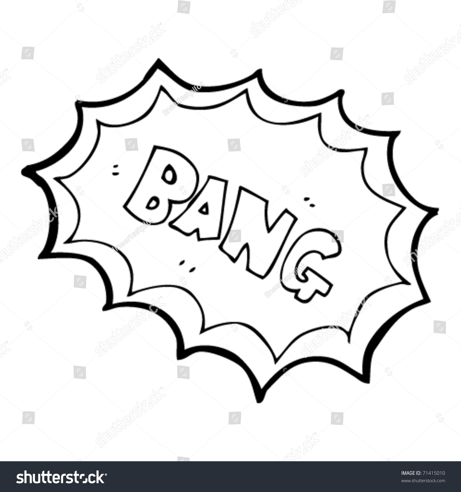 Comic Book Bang Cartoon Stock Vector (Royalty Free) 71415010