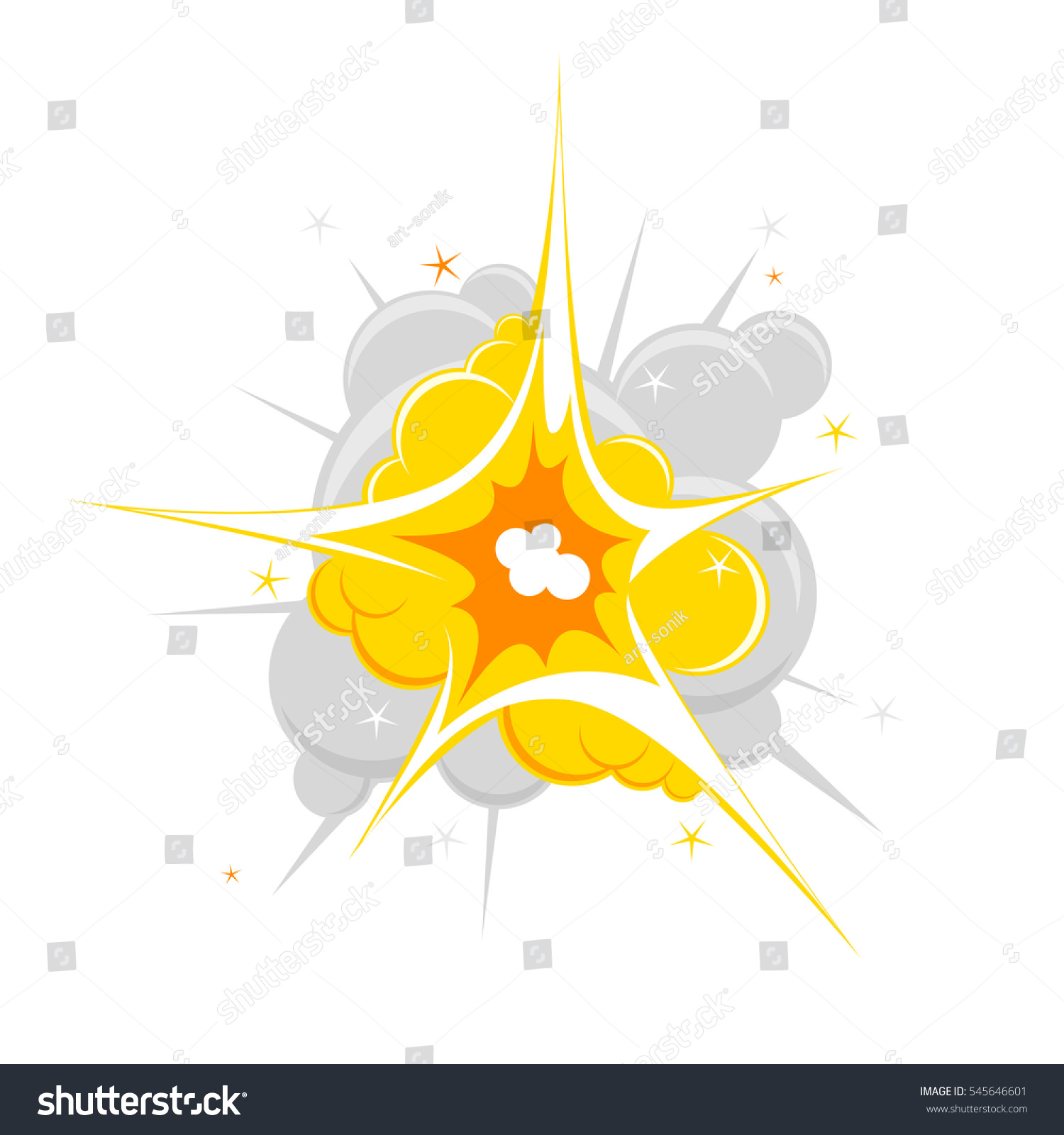 Comic Book Explosion Vector Illustration Cartoon Stock Vector (Royalty ...