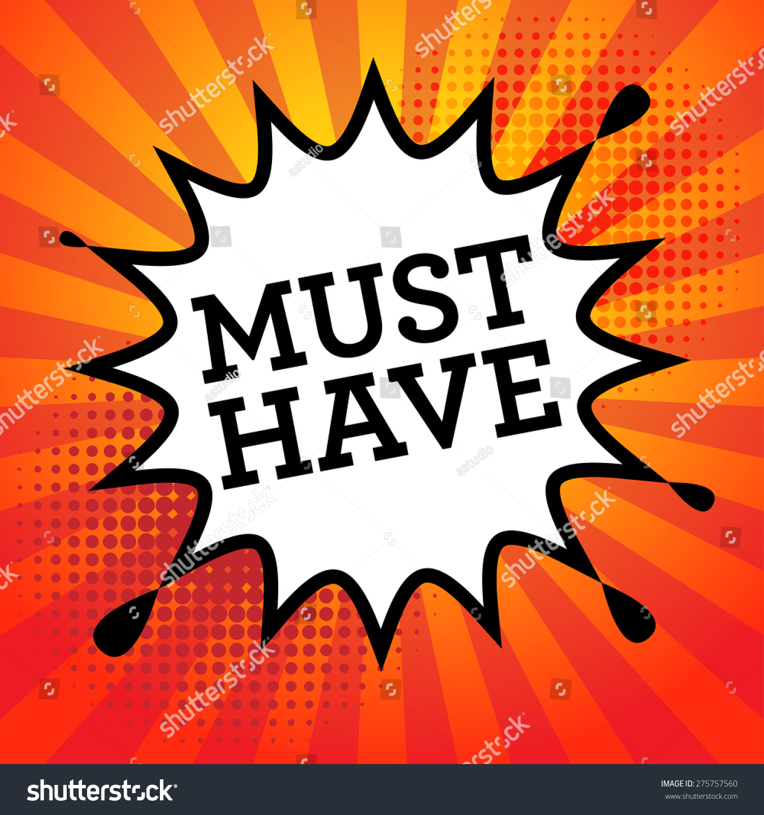 Comic Book Explosion Text Must Have Stock Vector (Royalty Free ...