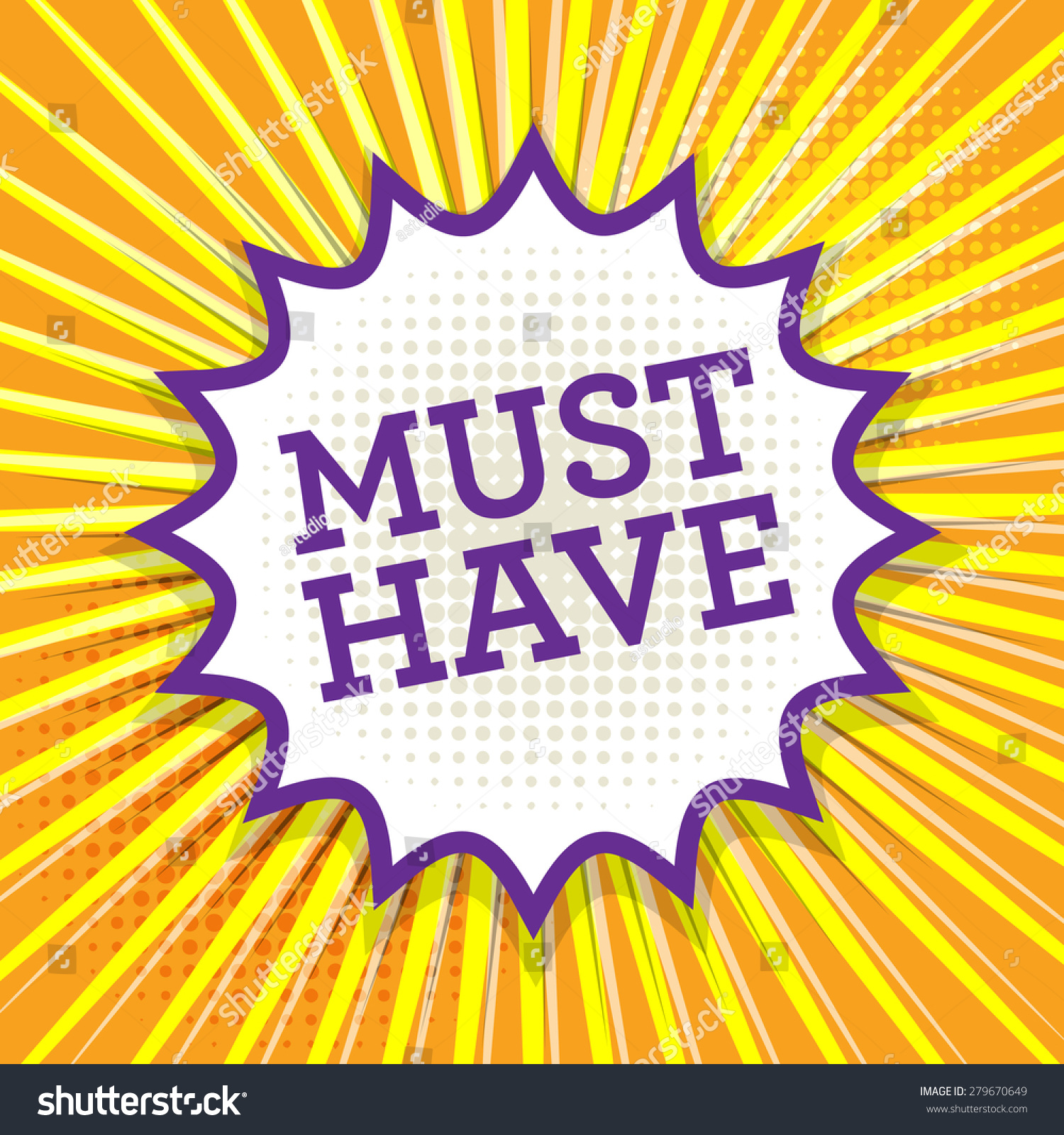 Comic Book Explosion Text Must Have Stock Vector (Royalty Free ...