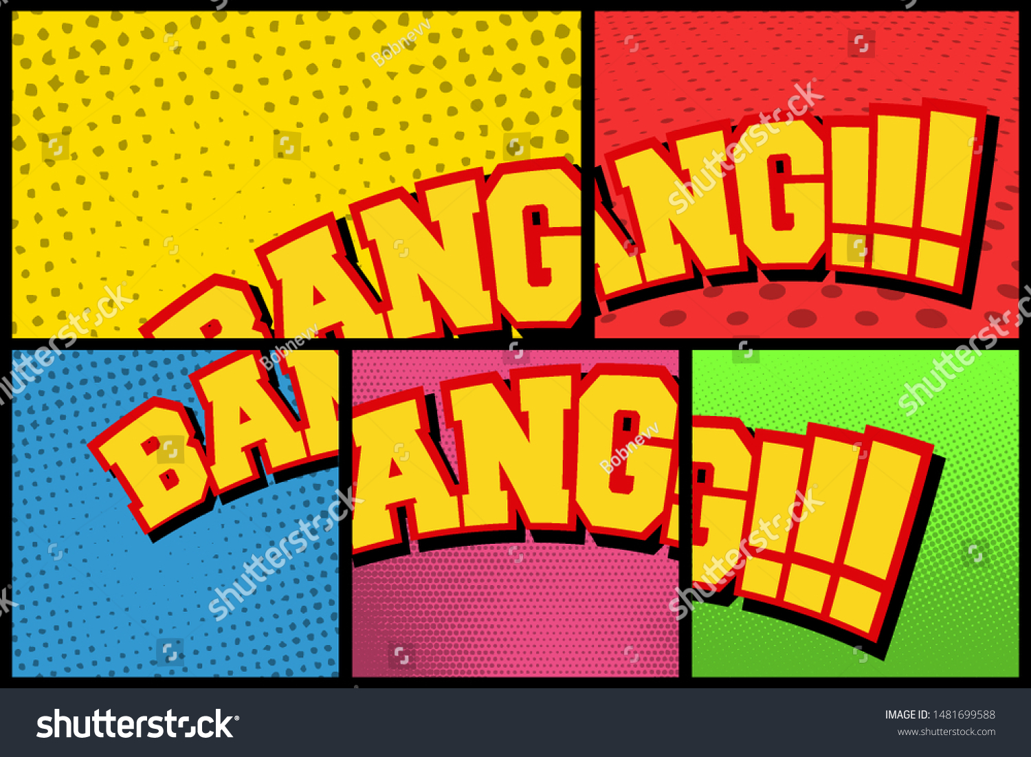 Comic Book Page Background Template Halftone Stock Vector (Royalty Free ...