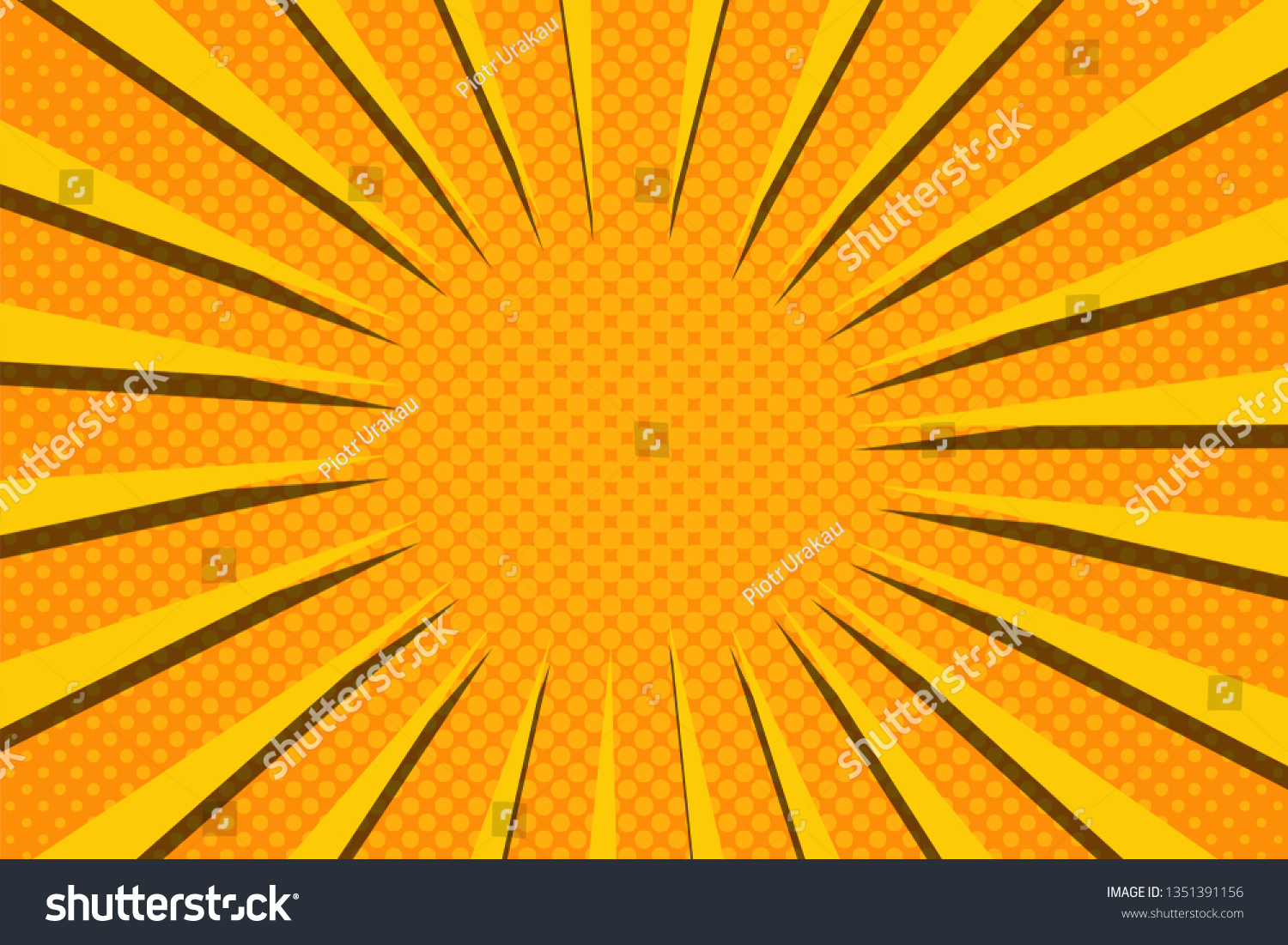 Comic Book Page Dynamic Concept Rays Stock Vector (Royalty Free) 1351391156