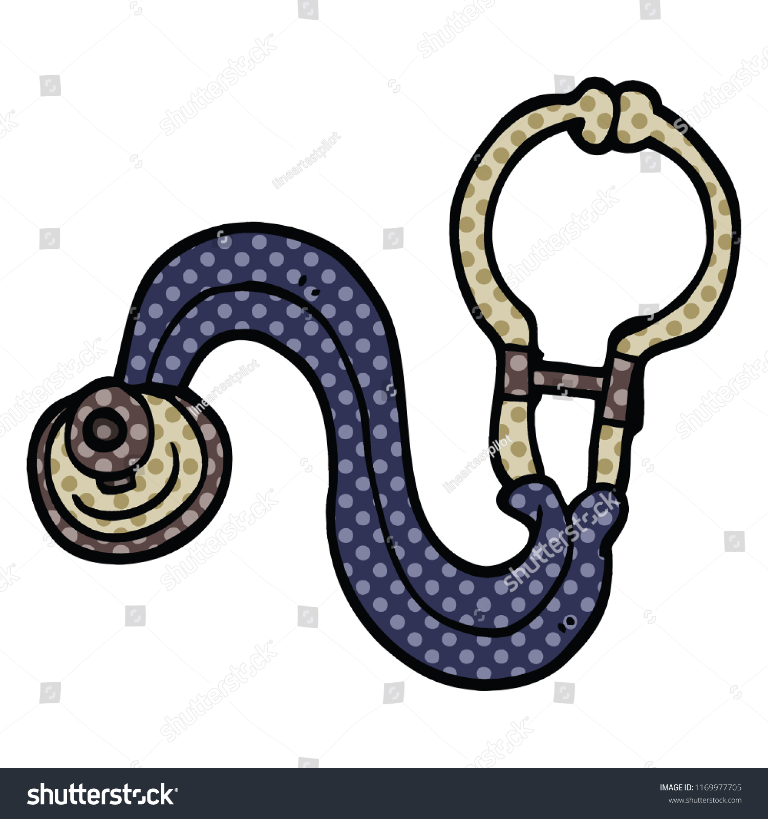 Comic Book Style Cartoon Doctors Stethoscope Stock Vector (Royalty Free ...