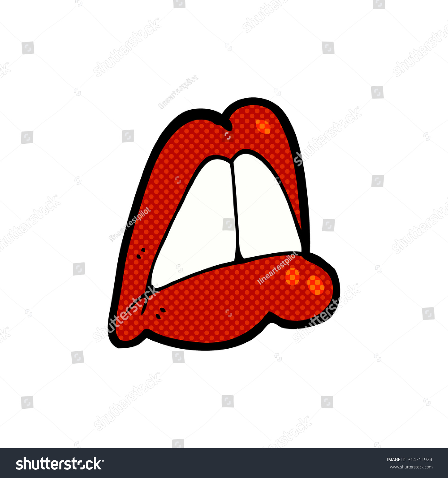 Comic Book Style Cartoon Lips Stock Vector (Royalty Free) 314711924 ...