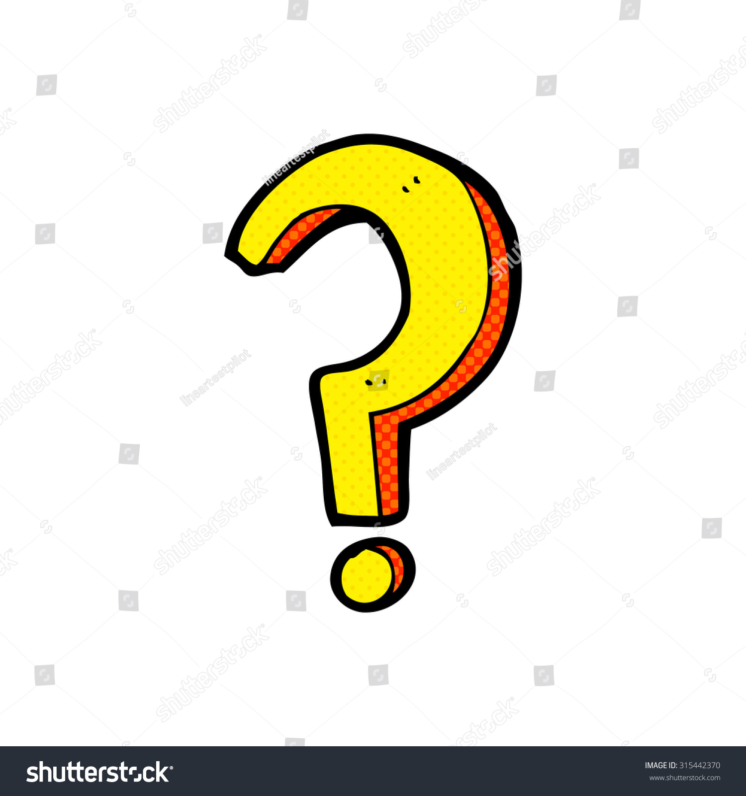 Comic Book Style Cartoon Question Mark Stock Vector 315442370 ...