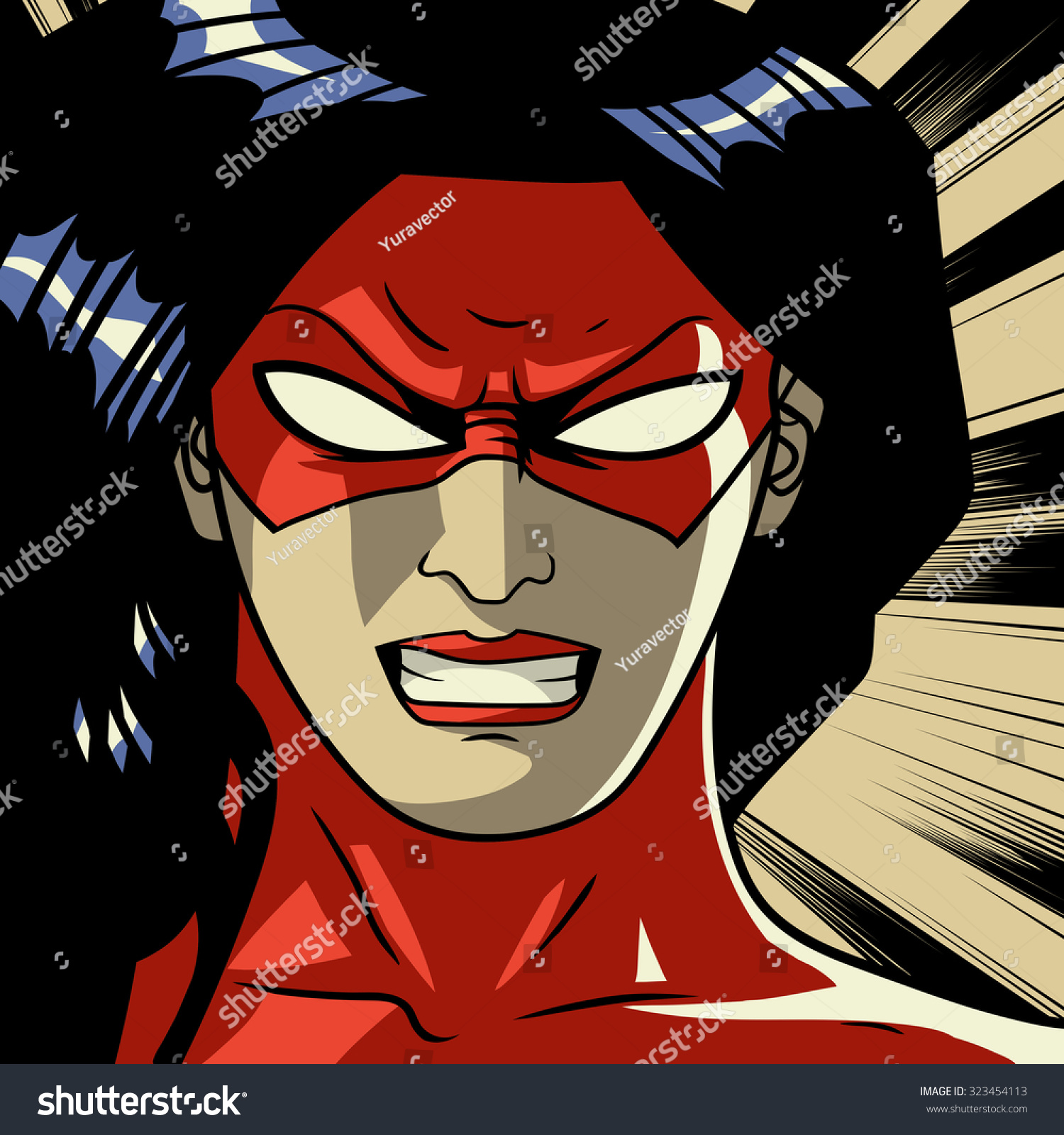 Comic Book Superhero Vector Illustration: เวกเตอร์สต็อก (ปลอดค่า ...