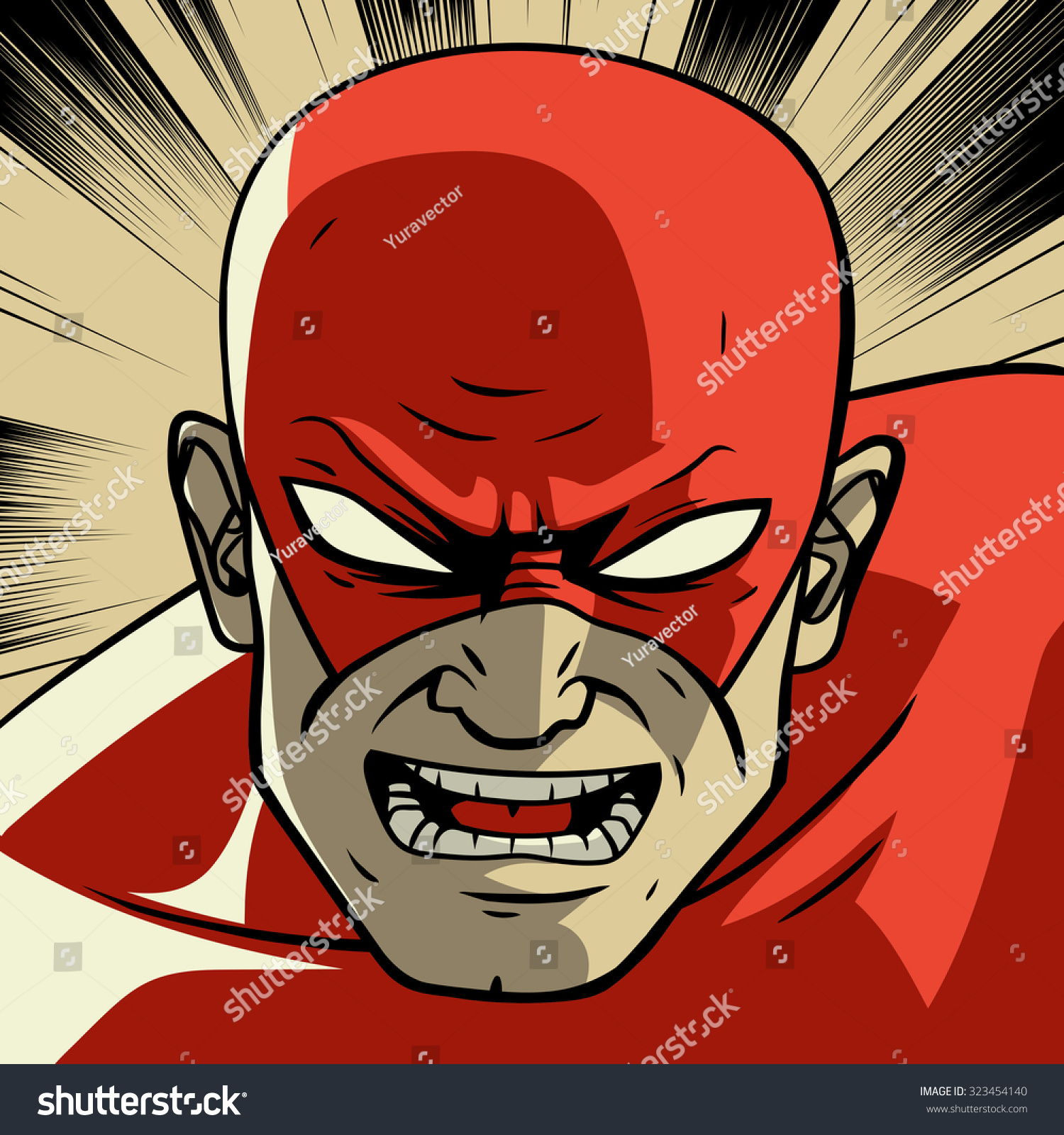 Comic Book Superhero Vector Illustration 스톡 벡터(로열티 프리) 323454140 ...