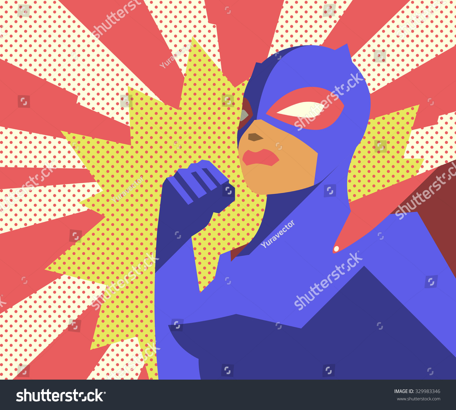 Comic Book Superhero Vector Illustration: เวกเตอร์สต็อก (ปลอดค่า ...