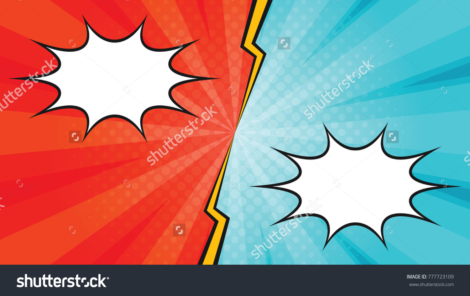 Comic Book Versus Template Background Vector Có Sẵn Miễn Phí Bản