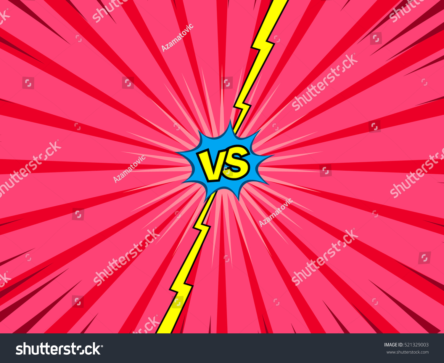 Comic Book Versus Template Background Classic Vector De Stock Libre