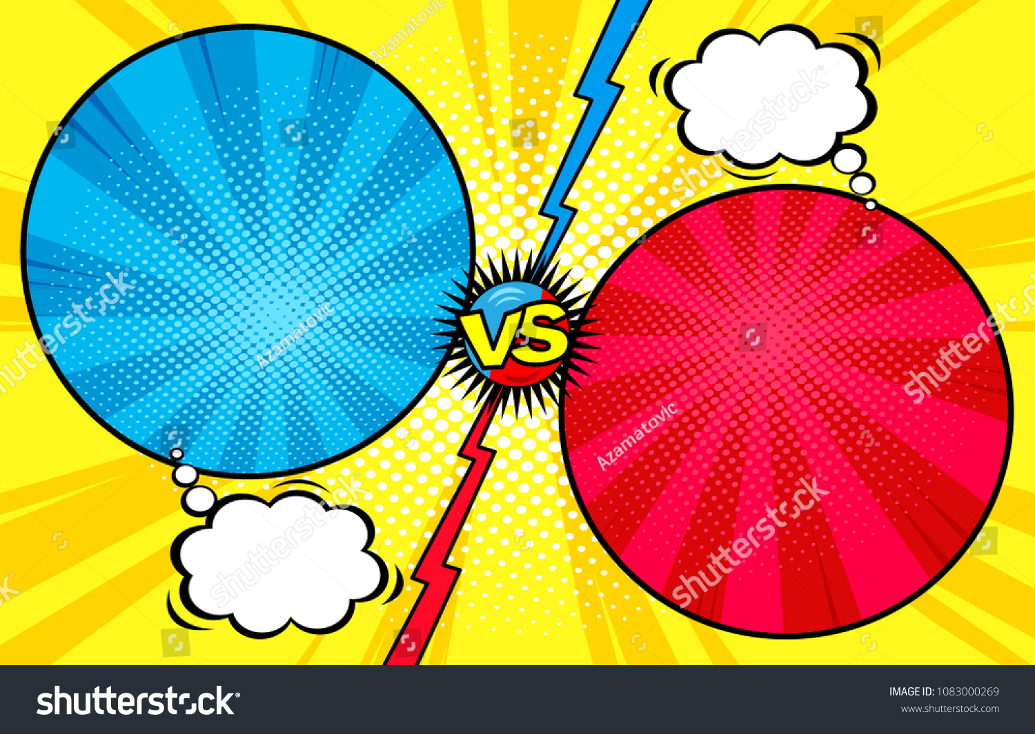 Comic Book Versus Template Background Classic Vector De Stock Libre