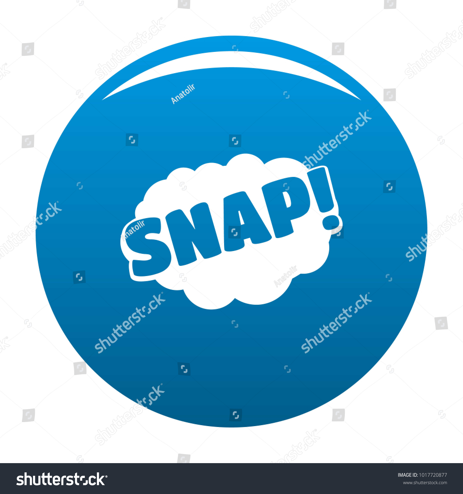 Comic Boom Snap Icon Vector Blue Stock Vector (Royalty Free) 1017720877 ...