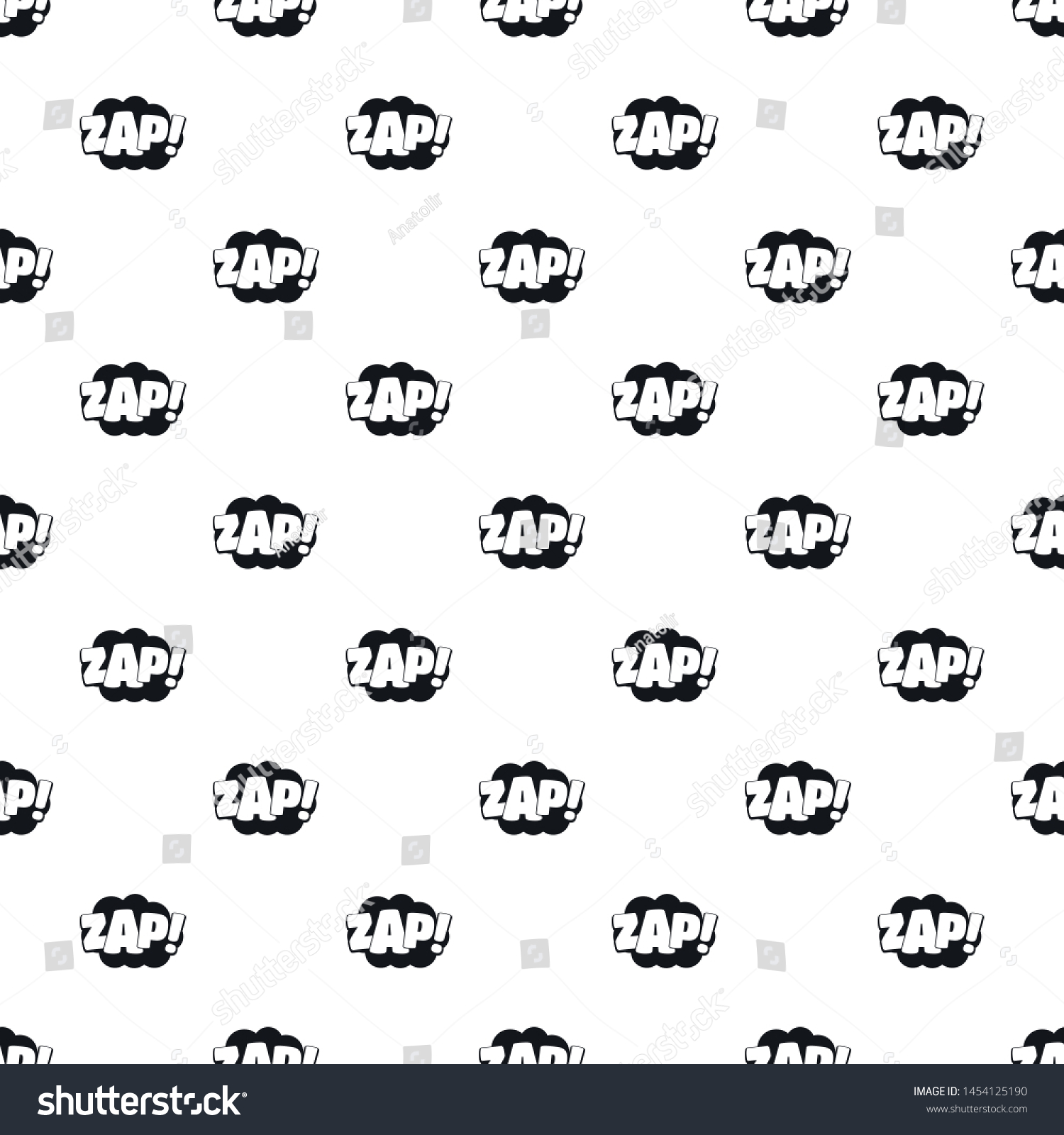 Comic Boom Zap Pattern Seamless Vector Stock Vector (Royalty Free ...