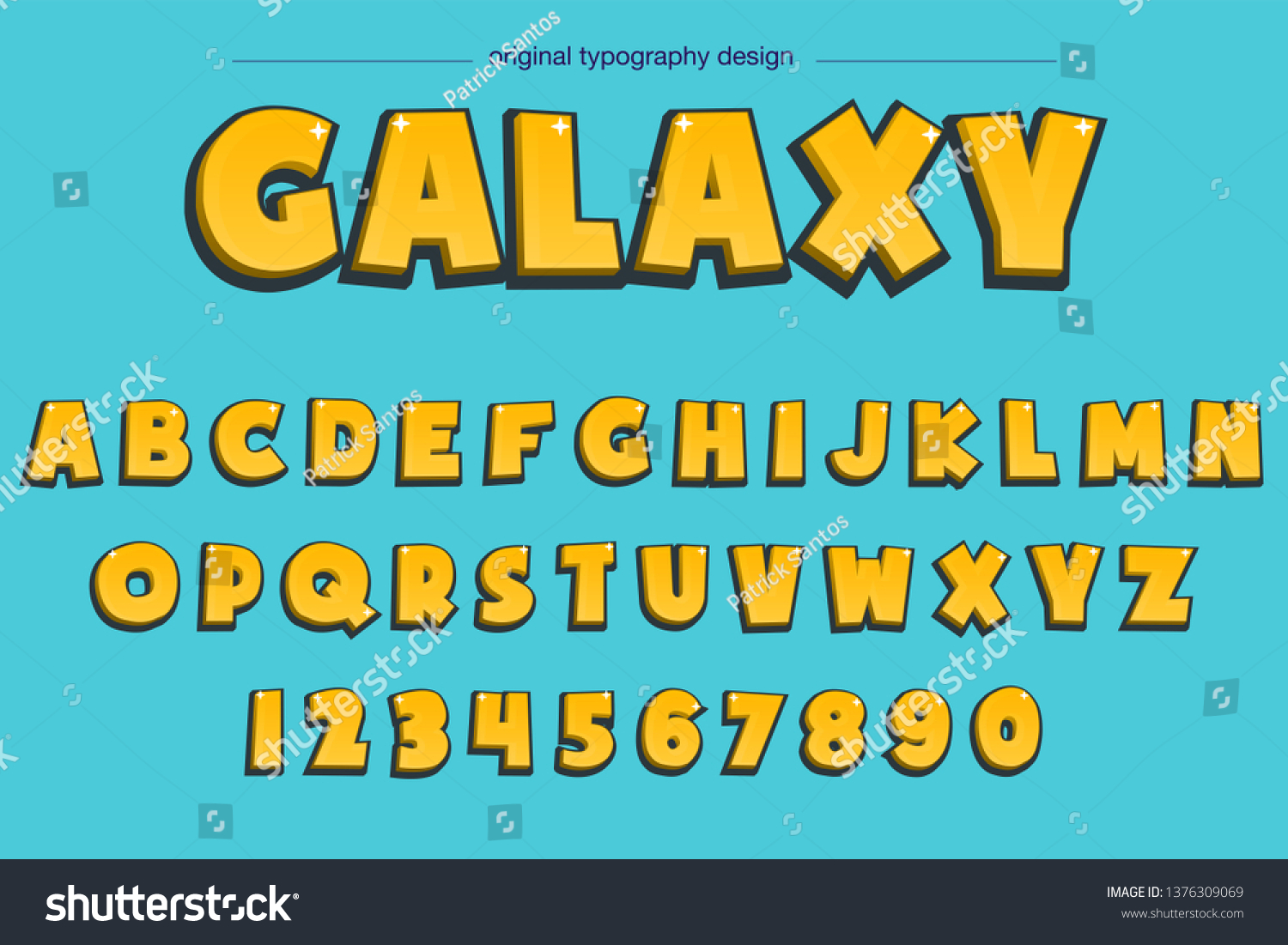 Comic Cartoon Typography Design Font Vector: Stock-Vektorgrafik ...