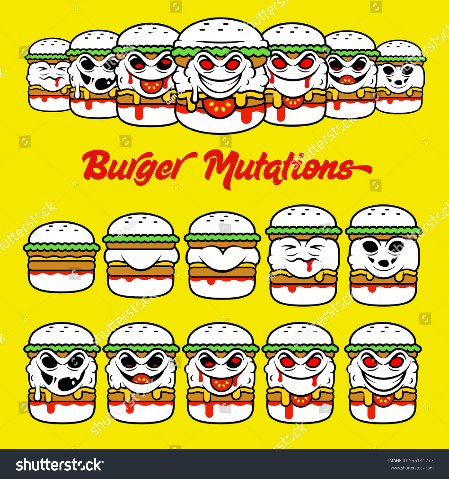 Comic Cartoon Vector Burger Illustration Stock Vector (Royalty Free ...