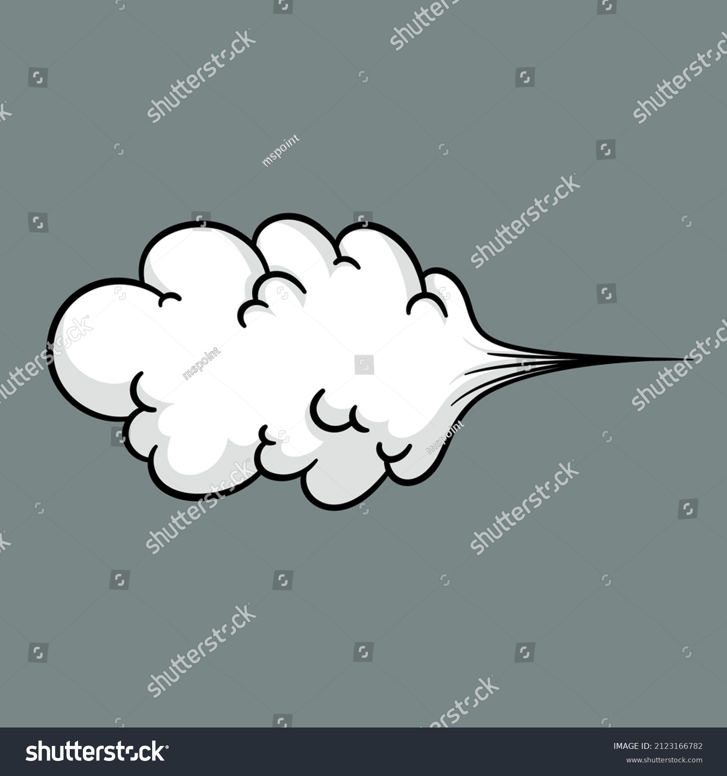 Comic Cloud Smoke Cartoon Vector Motion Stock Vector (Royalty Free ...