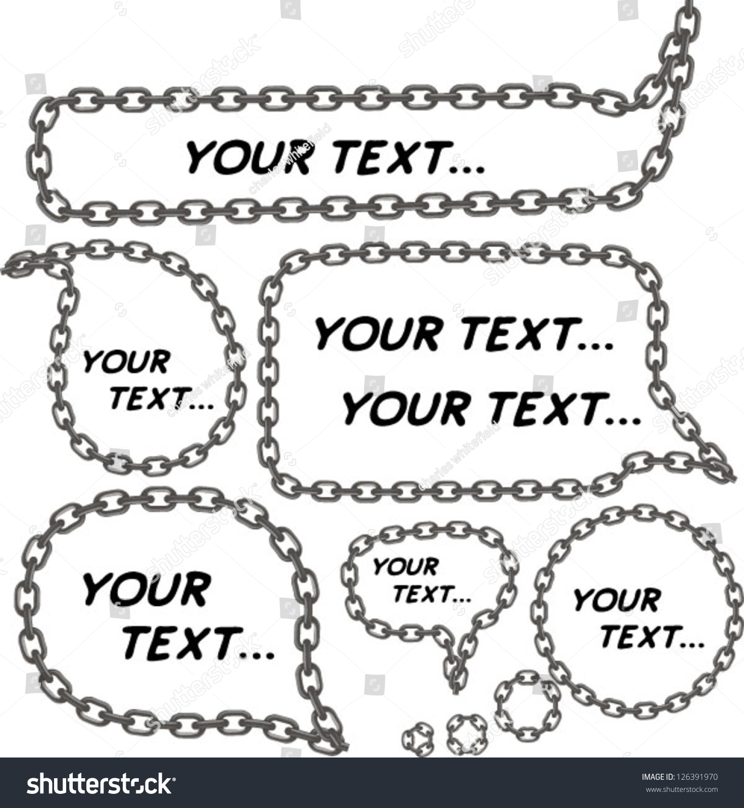 Comic Clouds Chains Stock Vector (Royalty Free) 126391970 | Shutterstock