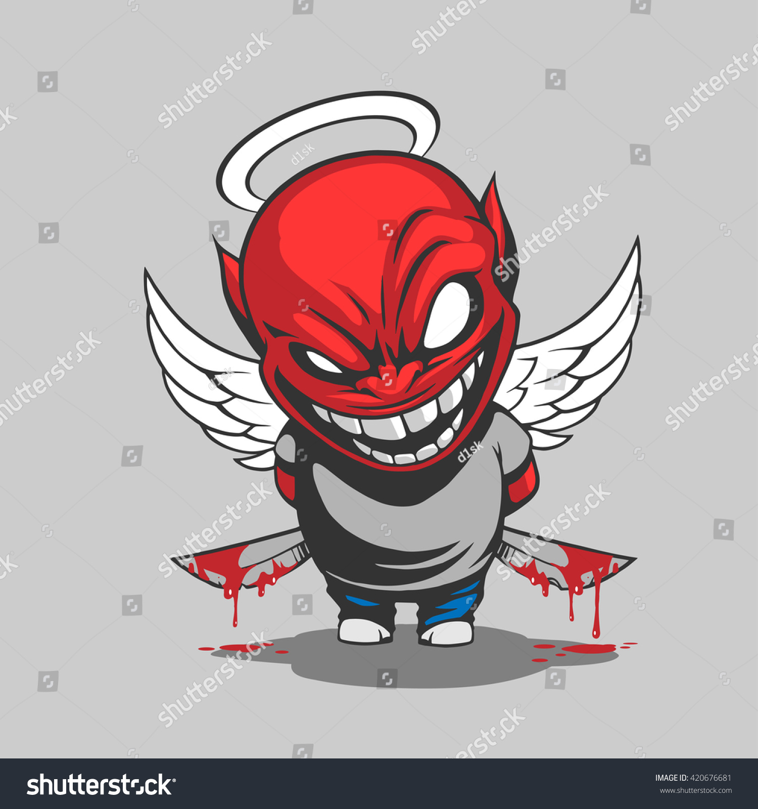 Illustration de démon comique : image vectorielle de stock (libre de ...