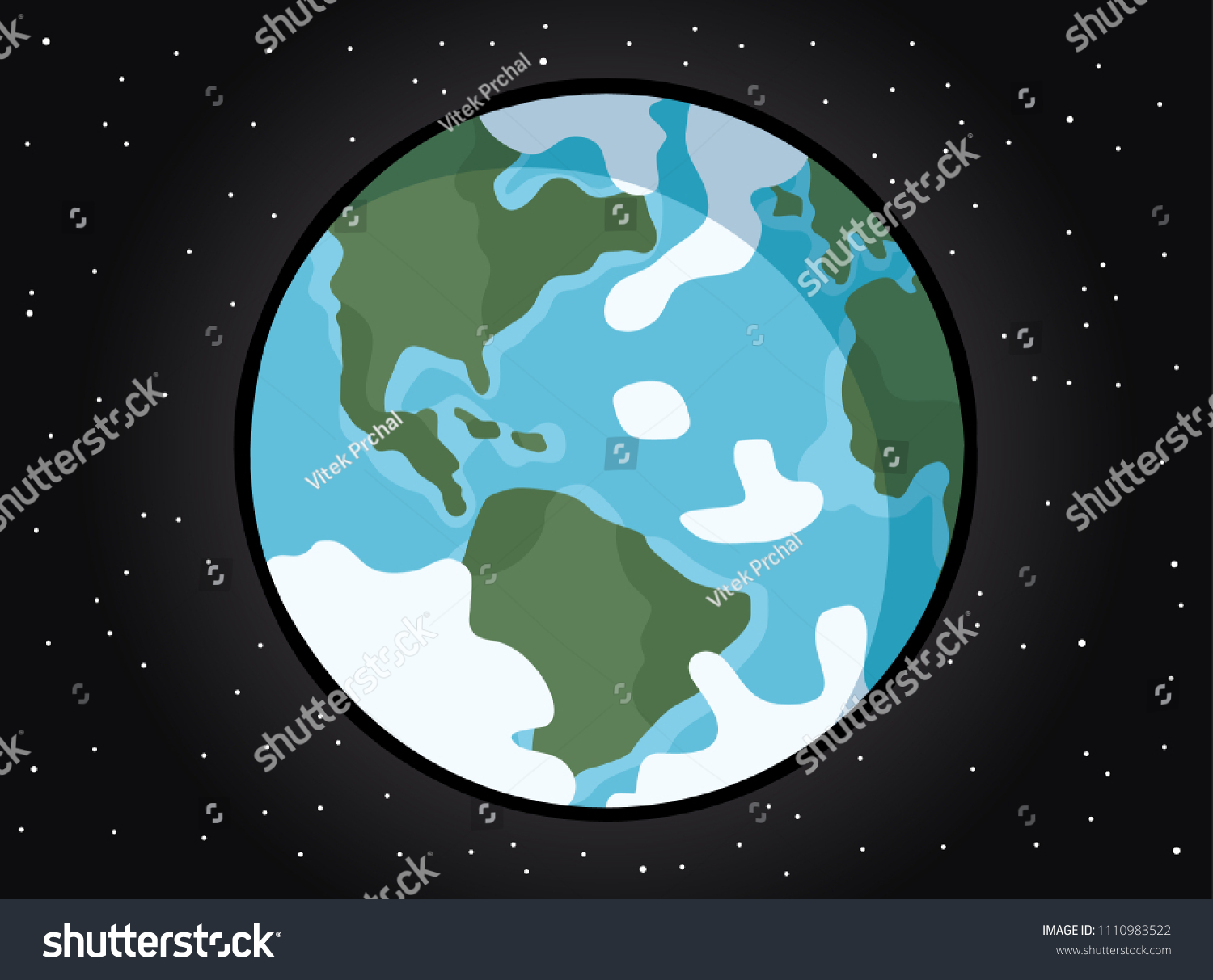 Comic Earth Illustration Vector Graphic Design Stock Vector (Royalty ...